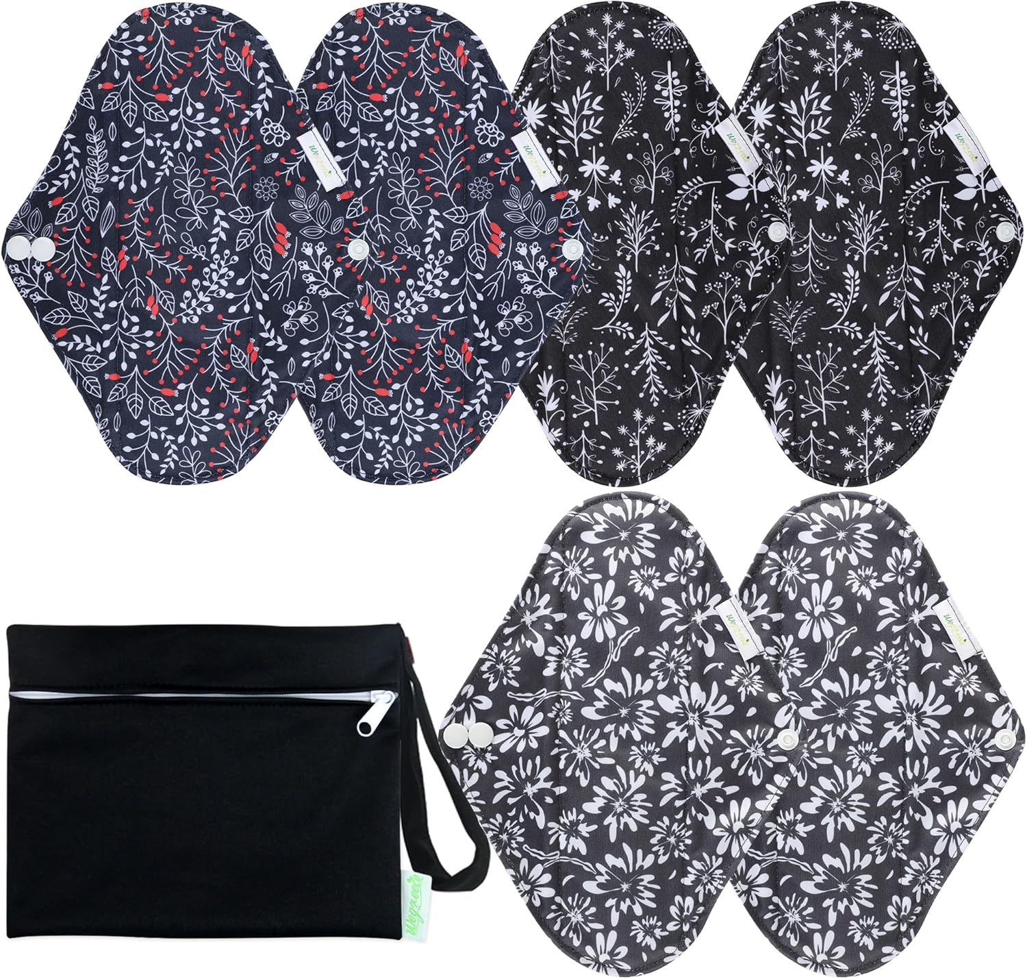 Amazon.com: wegreeco Reusable Menstrual Pads - Reusable Sanitary Pads ...