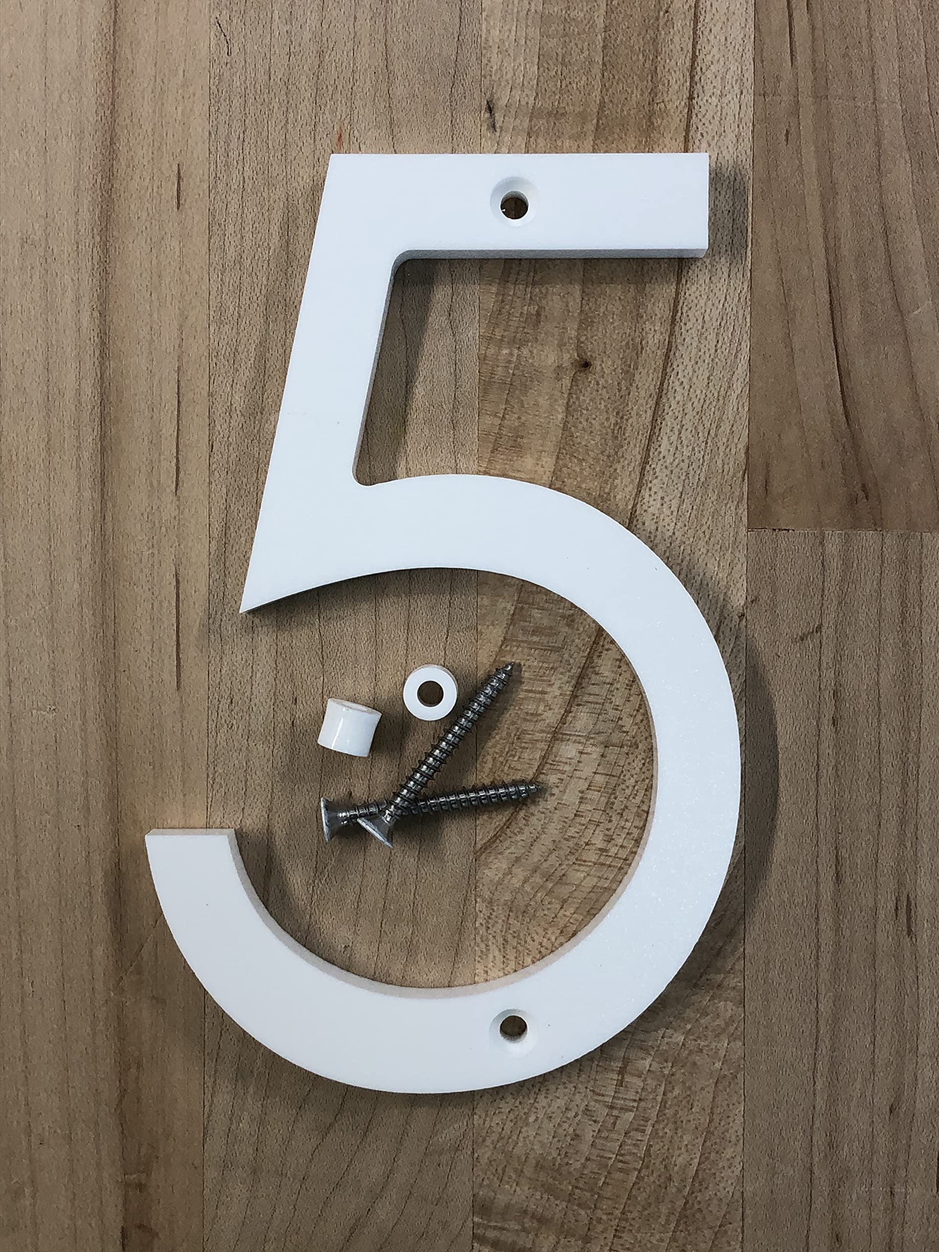 Amazon.com: 5 Inch Modern Plastic House Number, black or white building ...