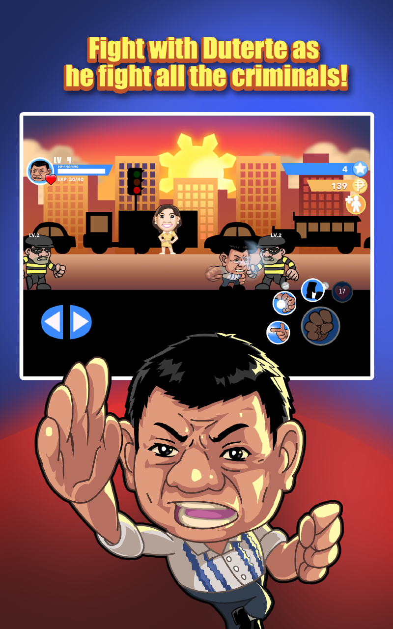 Duterte knows Kung Fu Fighting: Pinoy Action Hero - App on Amazon Appstore