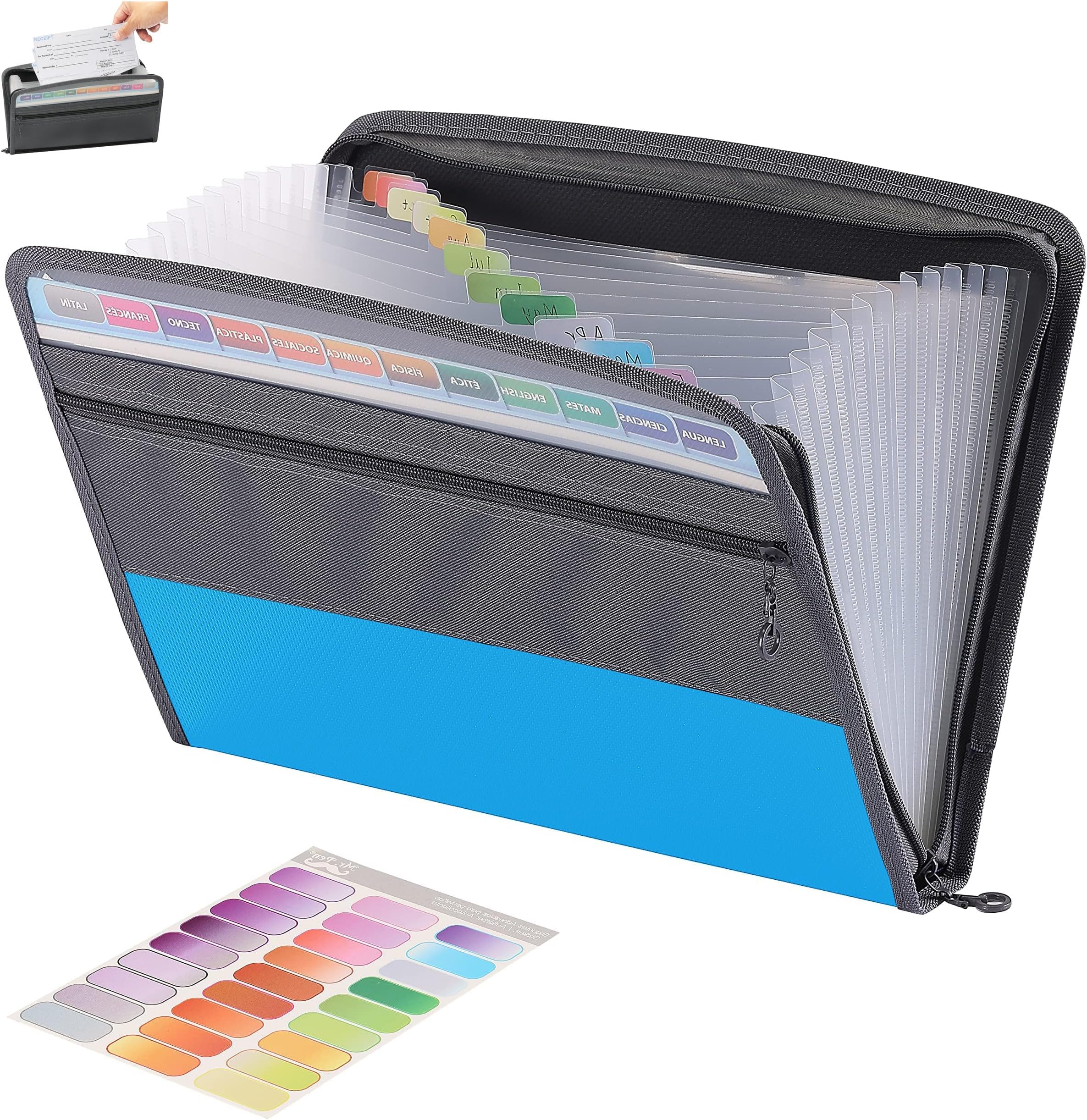 Carpeta Organizadora de Documentos, Folder con 13 Bolsillos Plastico ...