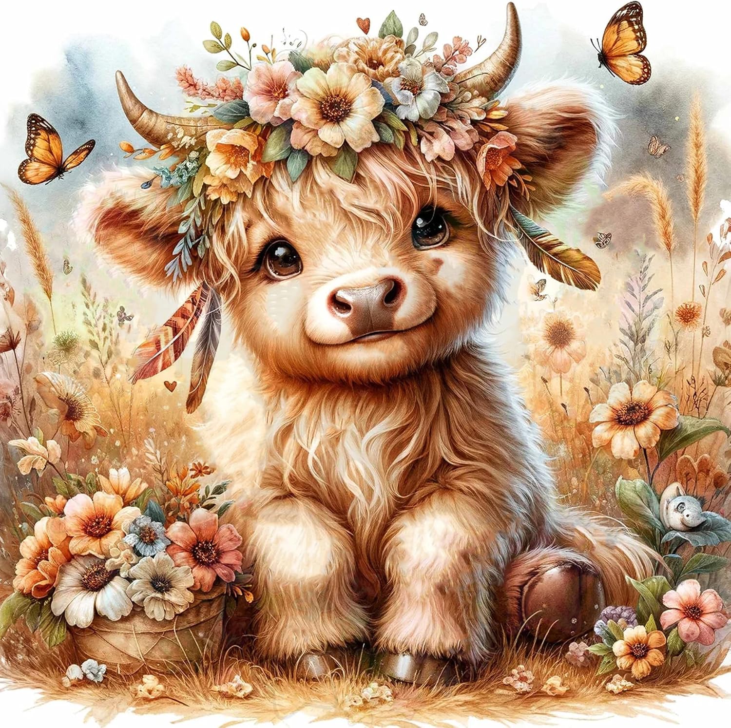 Amazon.com: Zythron Cow Diamond Painting Kits for Adults Animal Diamond ...