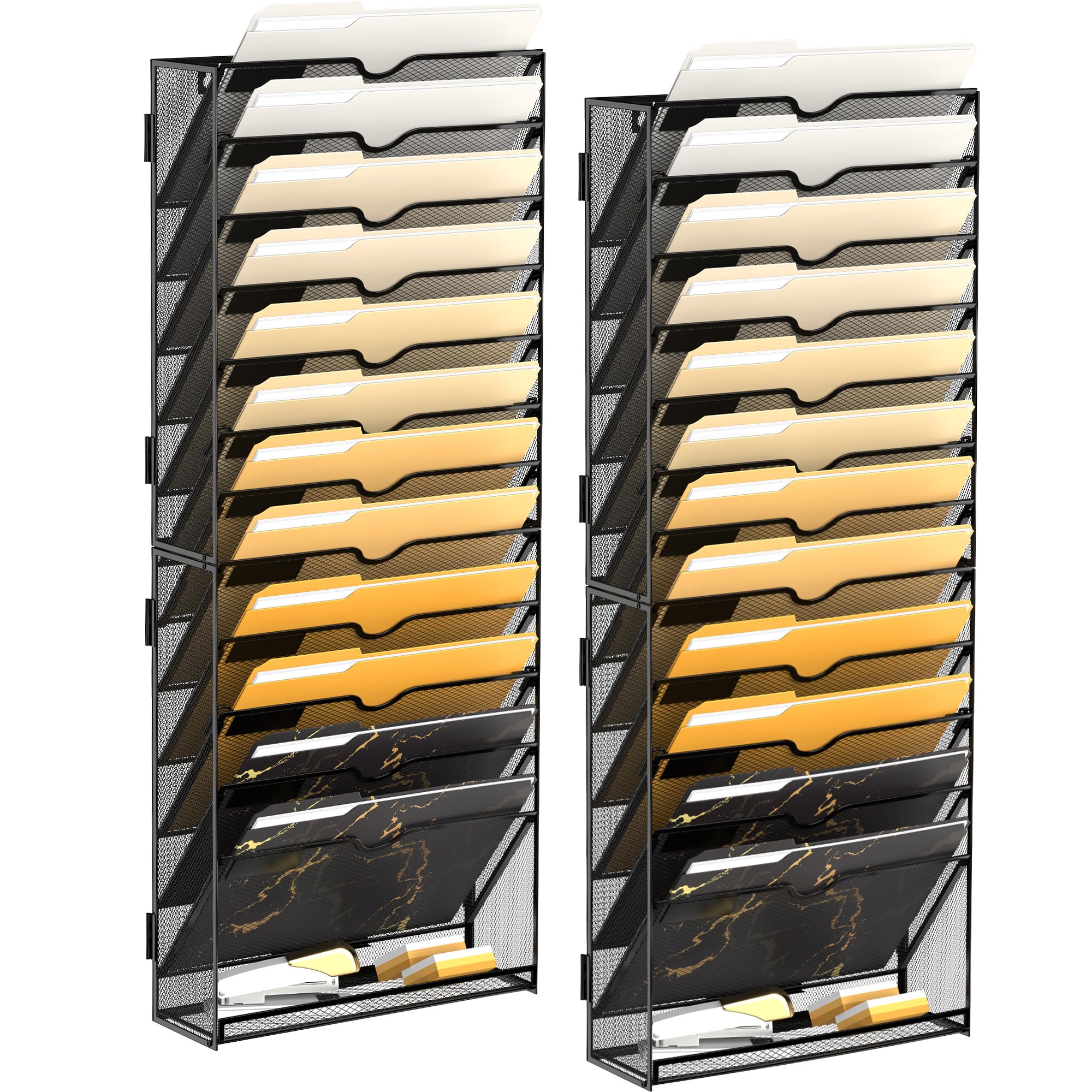 Snapklik.com : SUPEASY 13-Tier Wall File Organizer Mesh Office Mail Holder