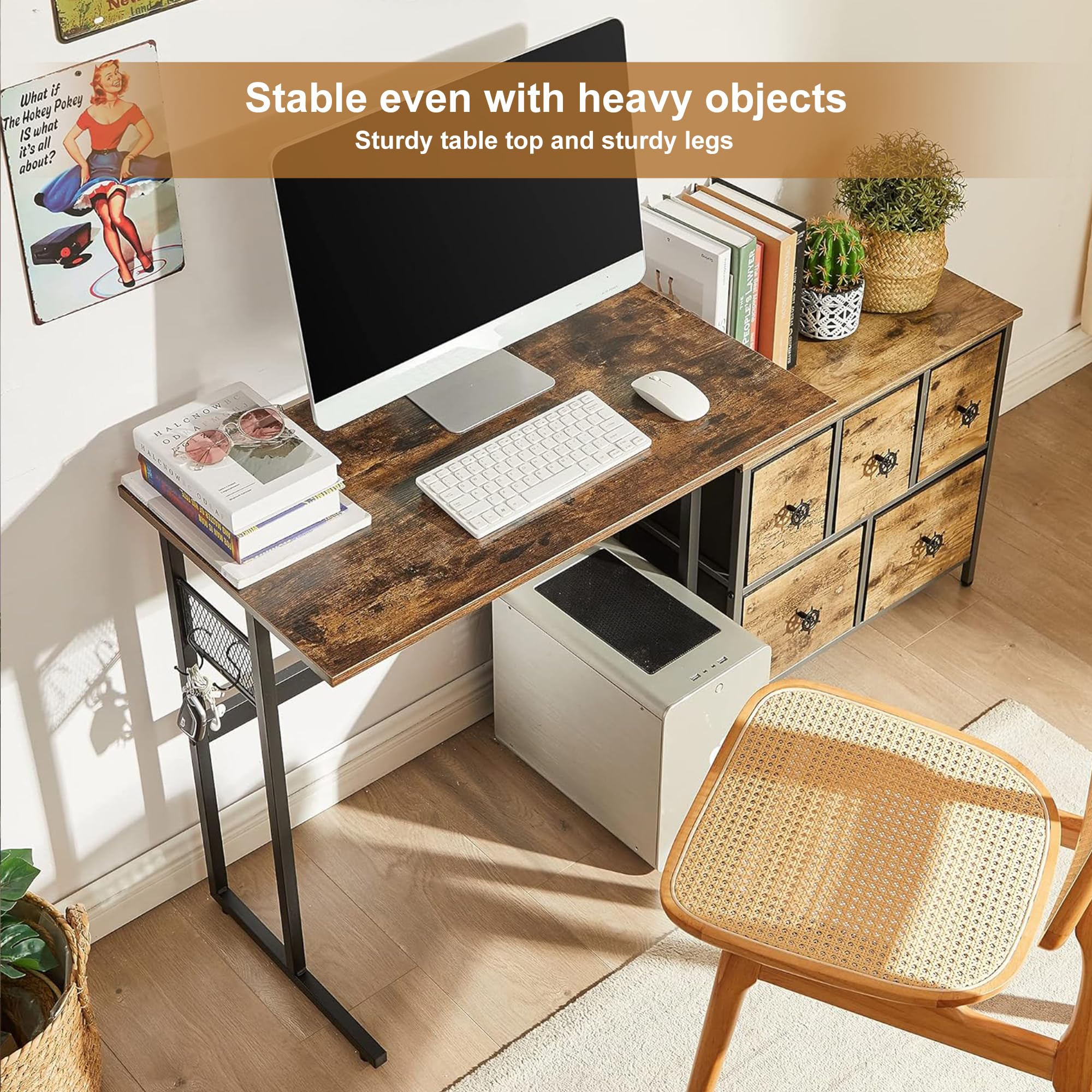 Snapklik.com : VECELO 32 Inch Small Computer Desk Home Office Water ...