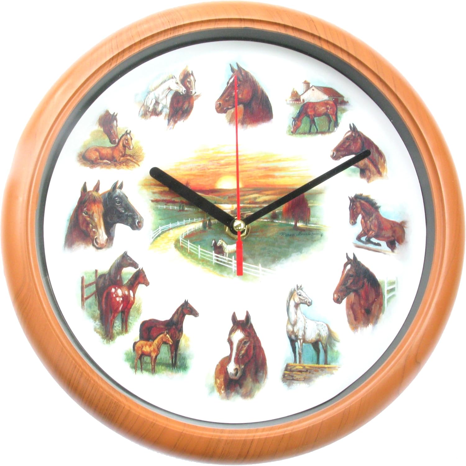 The Friendly Trading Company Horse & Pony Wall Clock with Ruane Manning ...