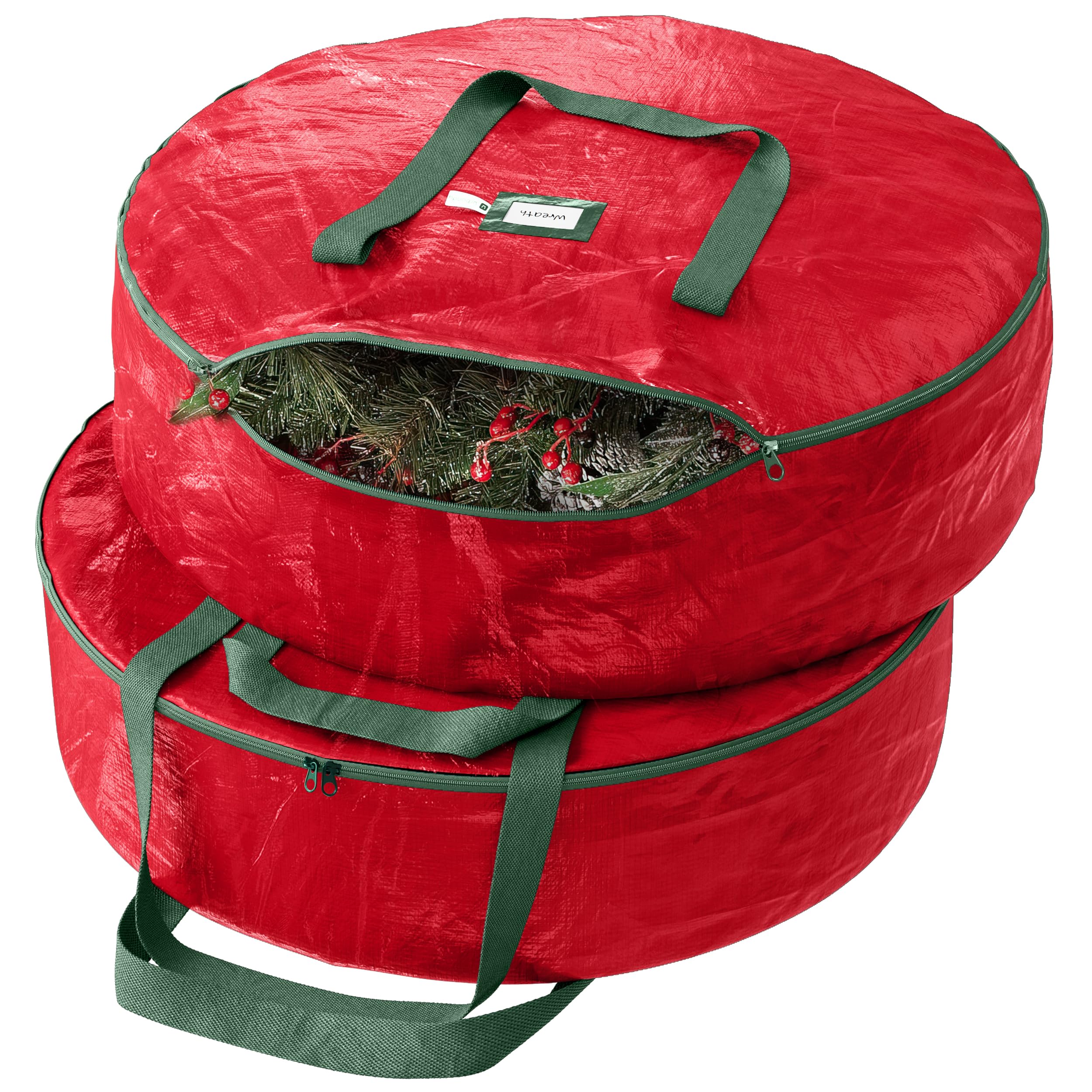 Amazon.com: Heavy Duty Wreath Storage Bag 30 Inch, 2-Pack - Christmas ...