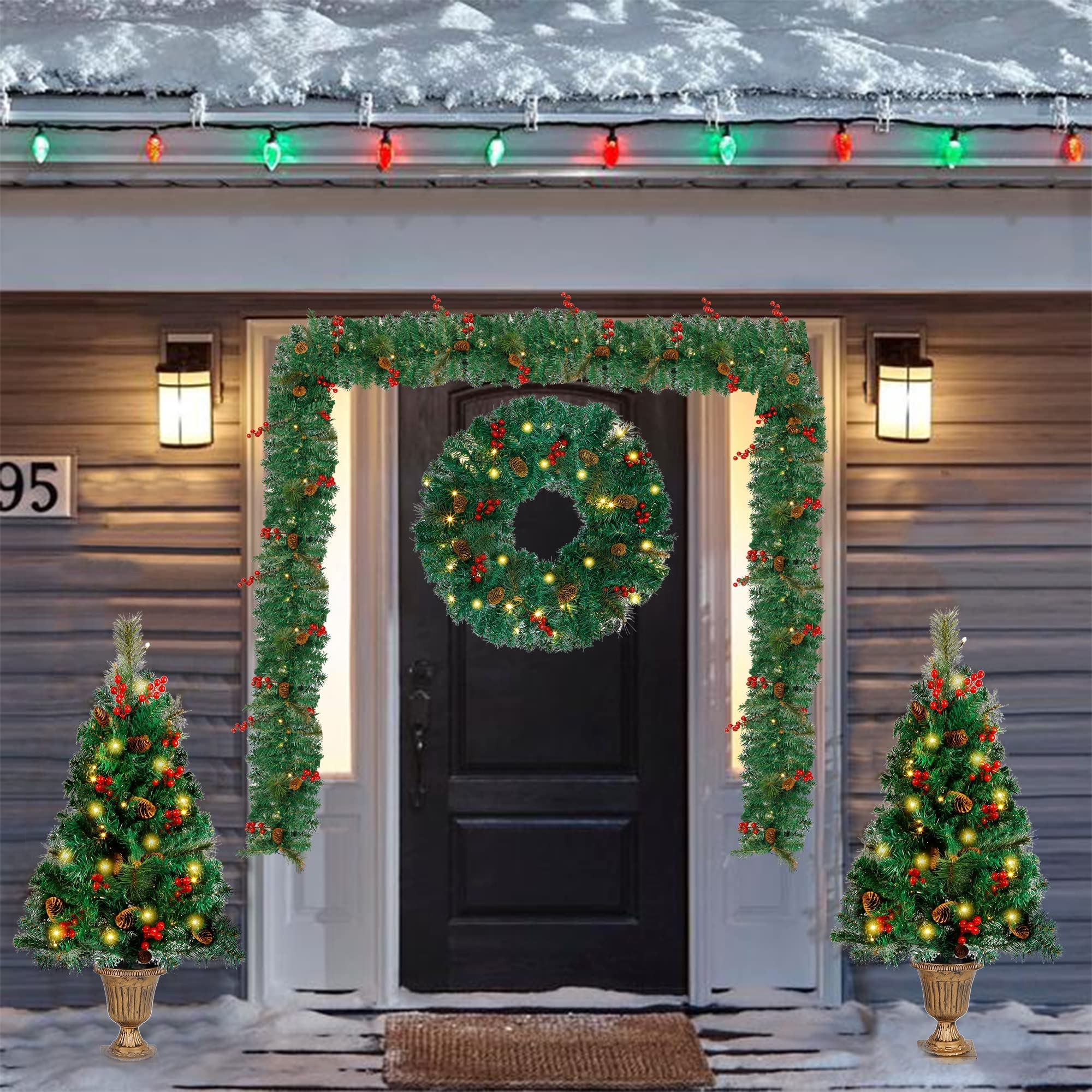 Front Gate Christmas Collections Entrance Christmas Tree Set