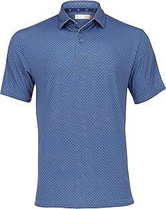 Amazon.com: Ben Hogan Men's All Over Geo Print Polo - Estate Blue LG, Large : Clothing, Shoes ...