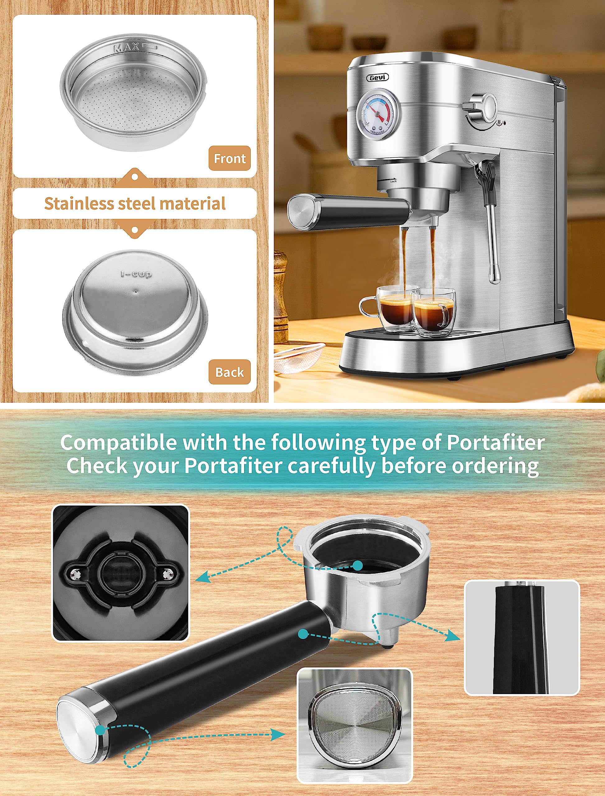 Snapklik.com : Single Cup Filter For Espresso Machine