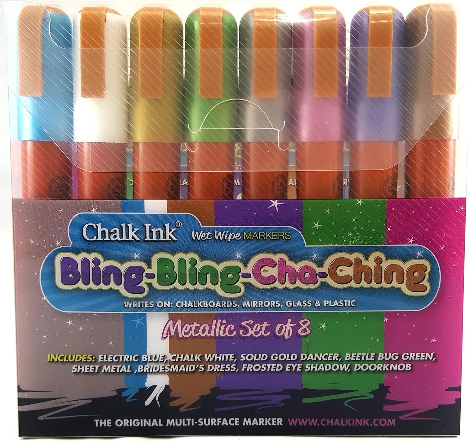 Amazon.com: Chalk Ink 6mm Bling-Bling Cha Ching Wet Wipe Markers, 8 ...