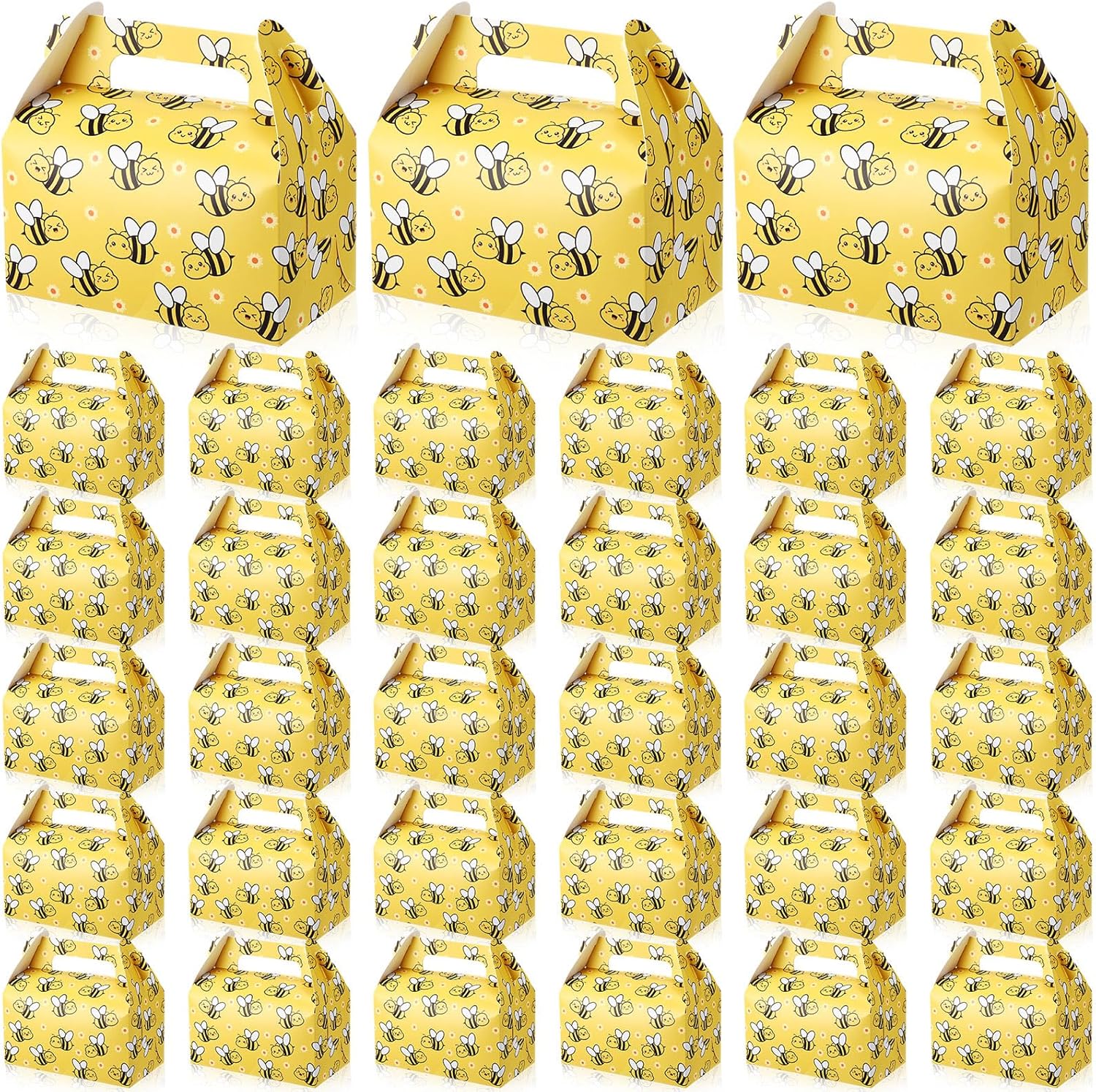 Amazon.com: Feifeiya 30 Pcs Bee Candy Boxes With Handles Paper Bee ...
