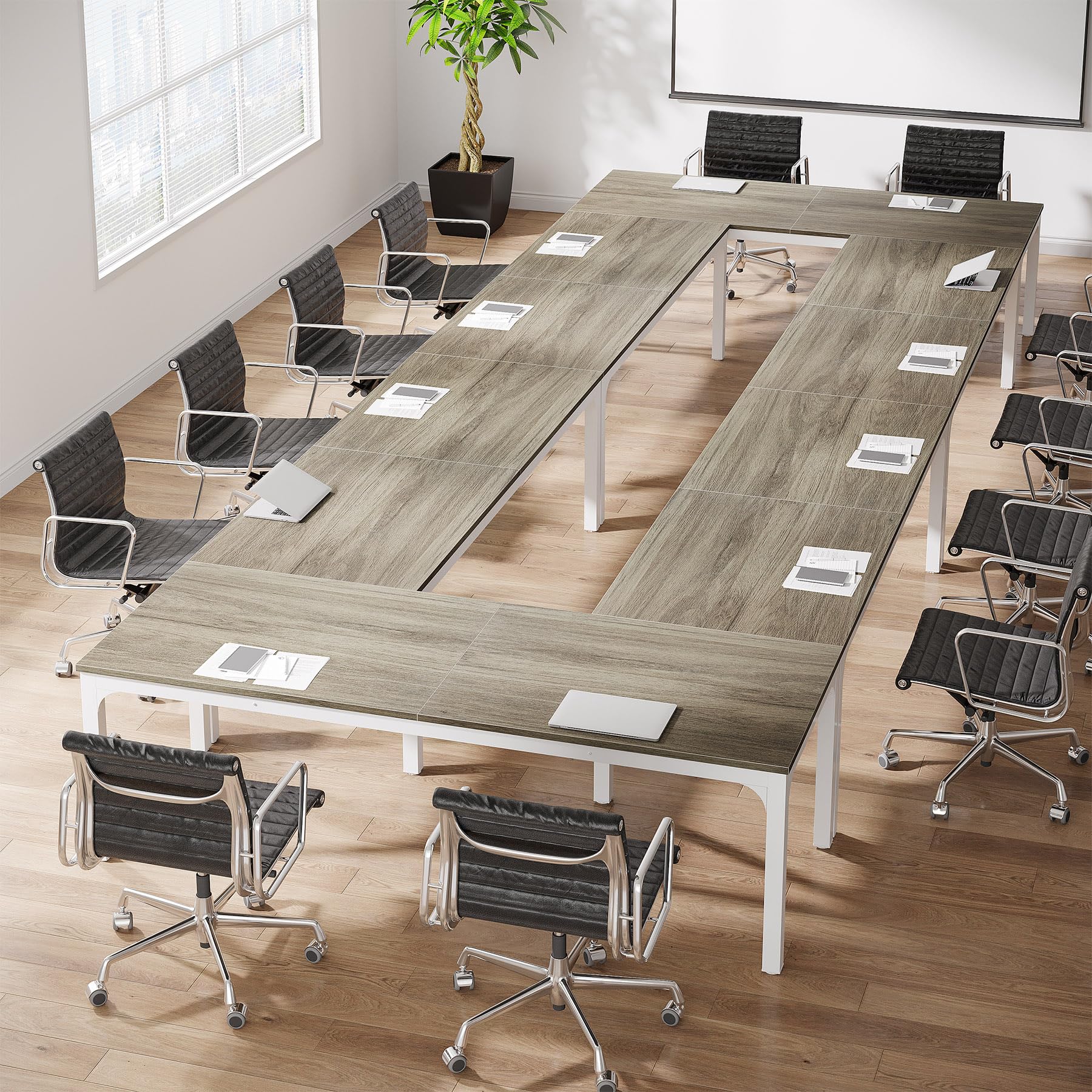 Amazon.com: Tribesigns 78.74-Inch Conference Table Set of 6, 19FT ...