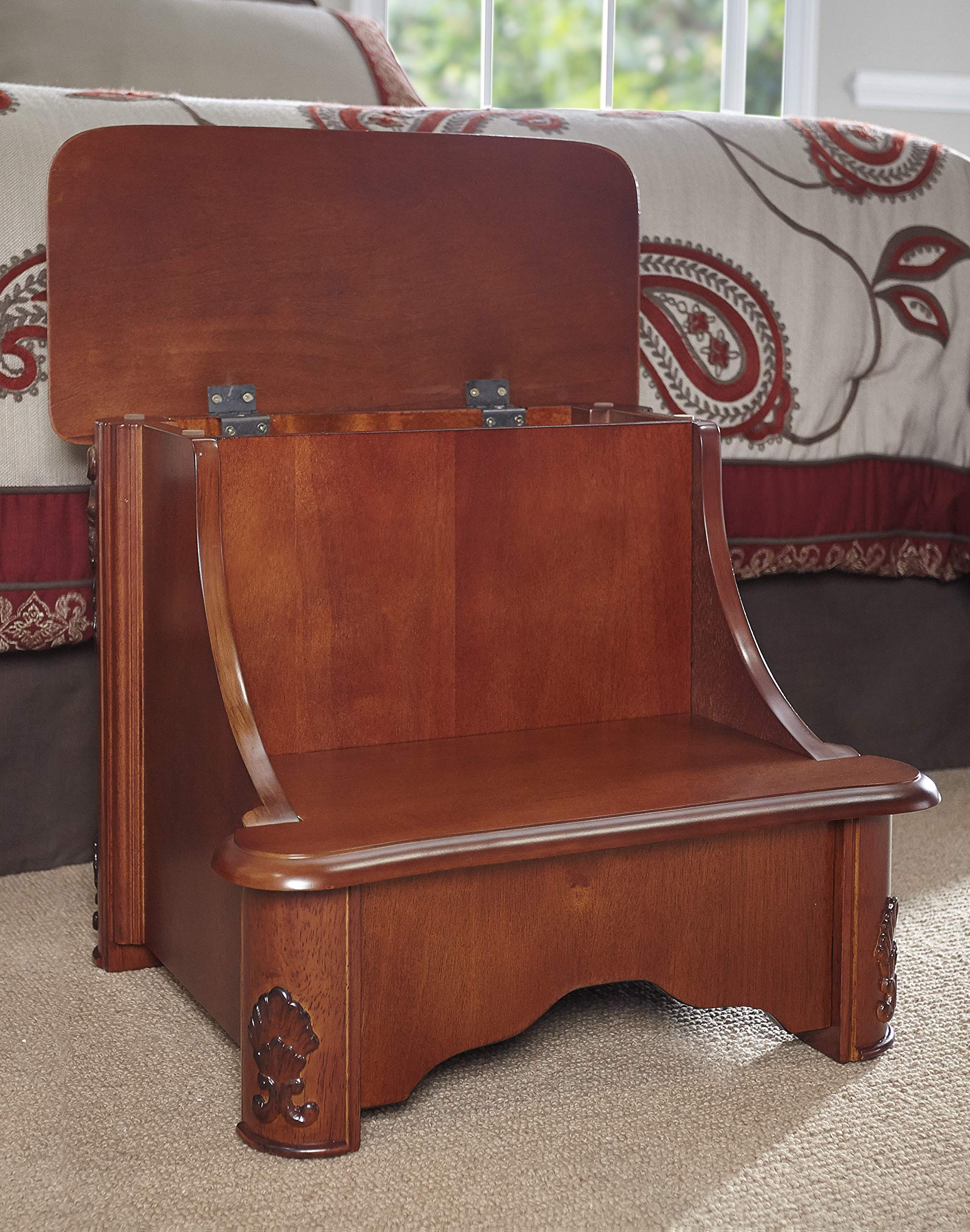 Powell Woodbury Mahogany Bed Step with Storage