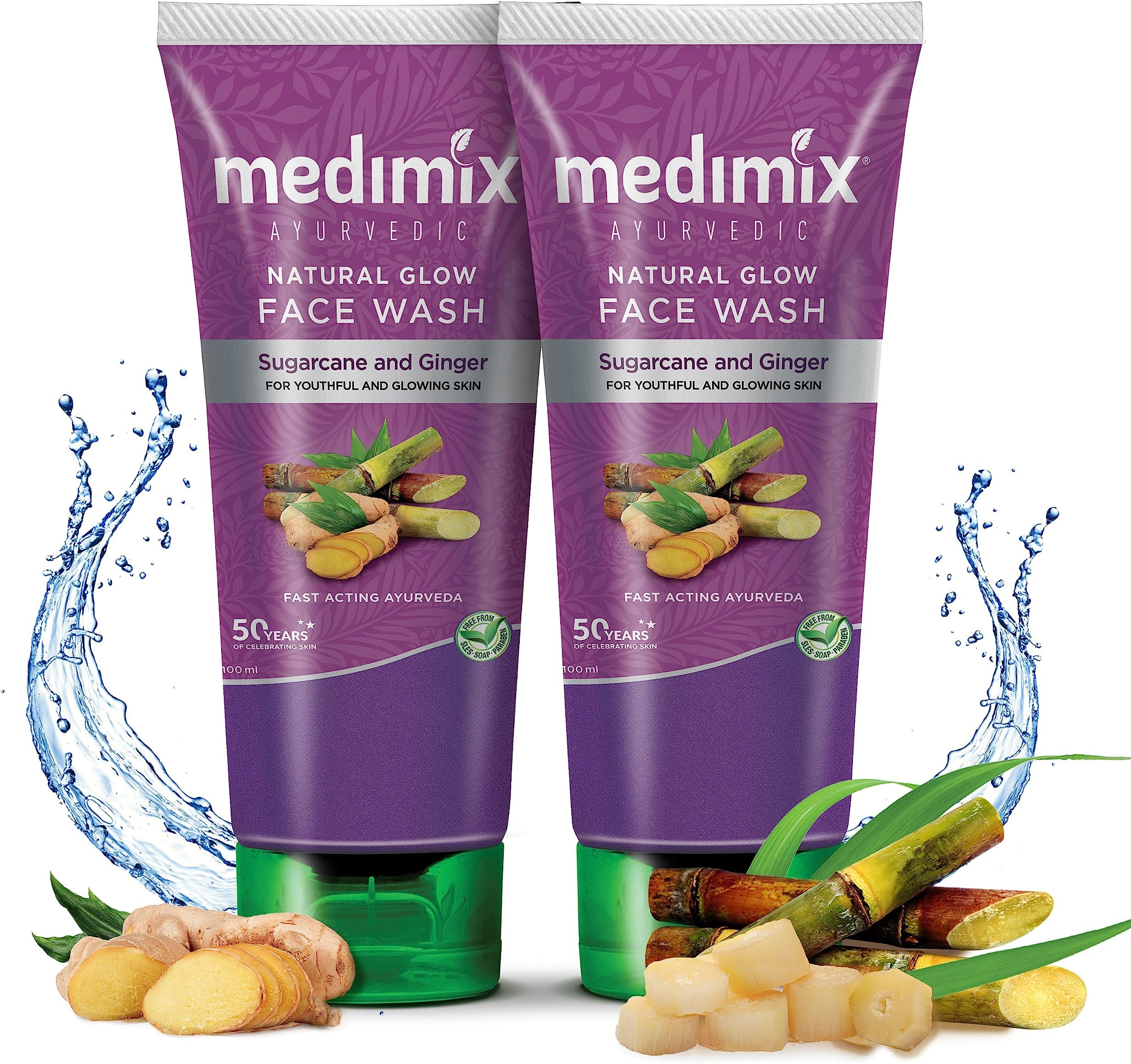 Amazon.com: Medimix Ayurvedic Natural Glow Face Wash, 100ml (Pack of 2 ...