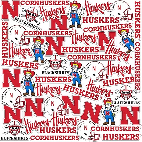 Amazon.com: University of Nebraska Mixed 50ct Vinyl Large Deluxe ...