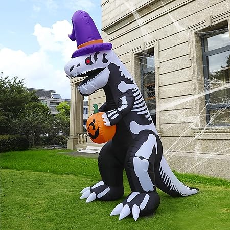 Amazon.com: Twinkle Star 8 FT Halloween Inflatables Lighted Skeleton ...