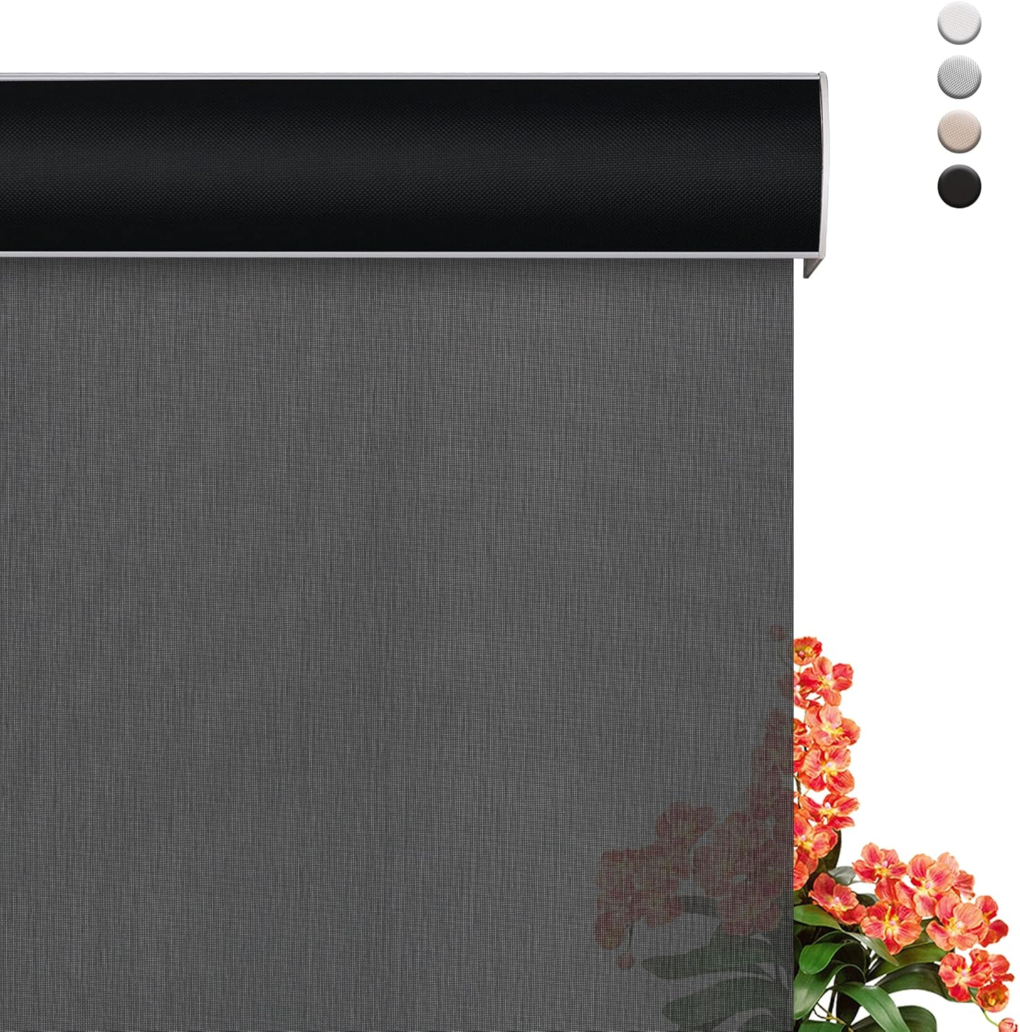 HOTSOON Light Filtering Roller Shades for Windows Cordless Solar Roller ...