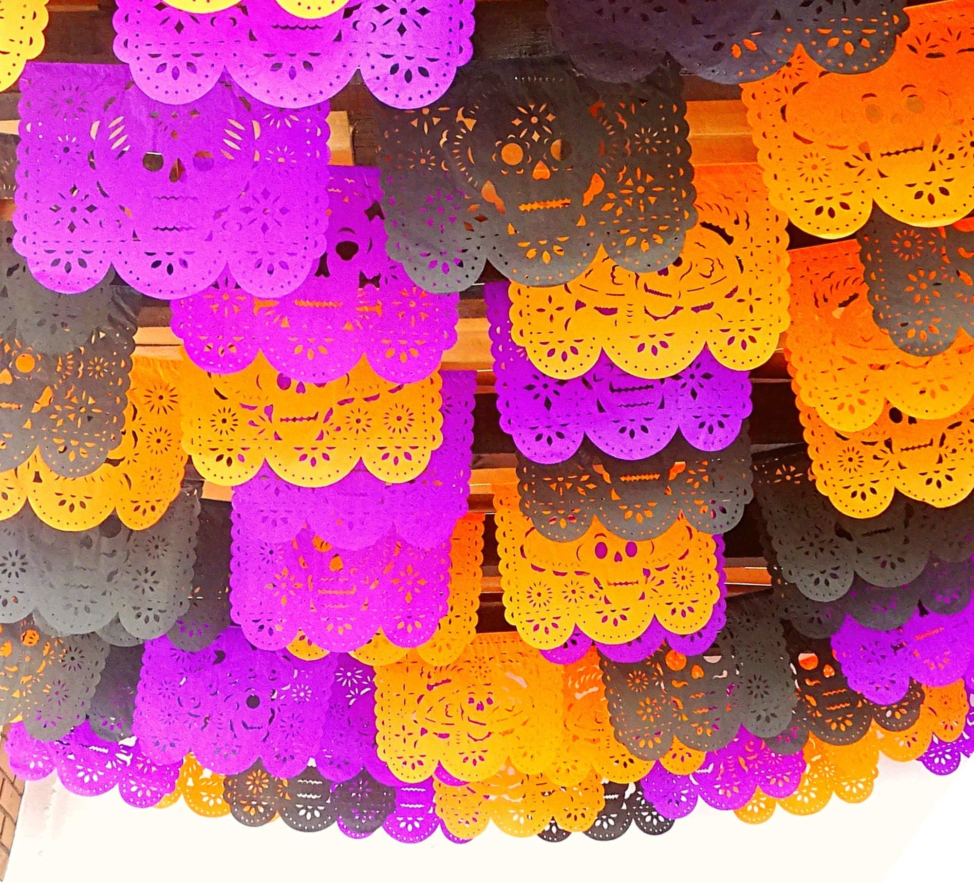 Amazon.com: Papel Picado Banner Dia de Los Muertos, Day of The Dead ...