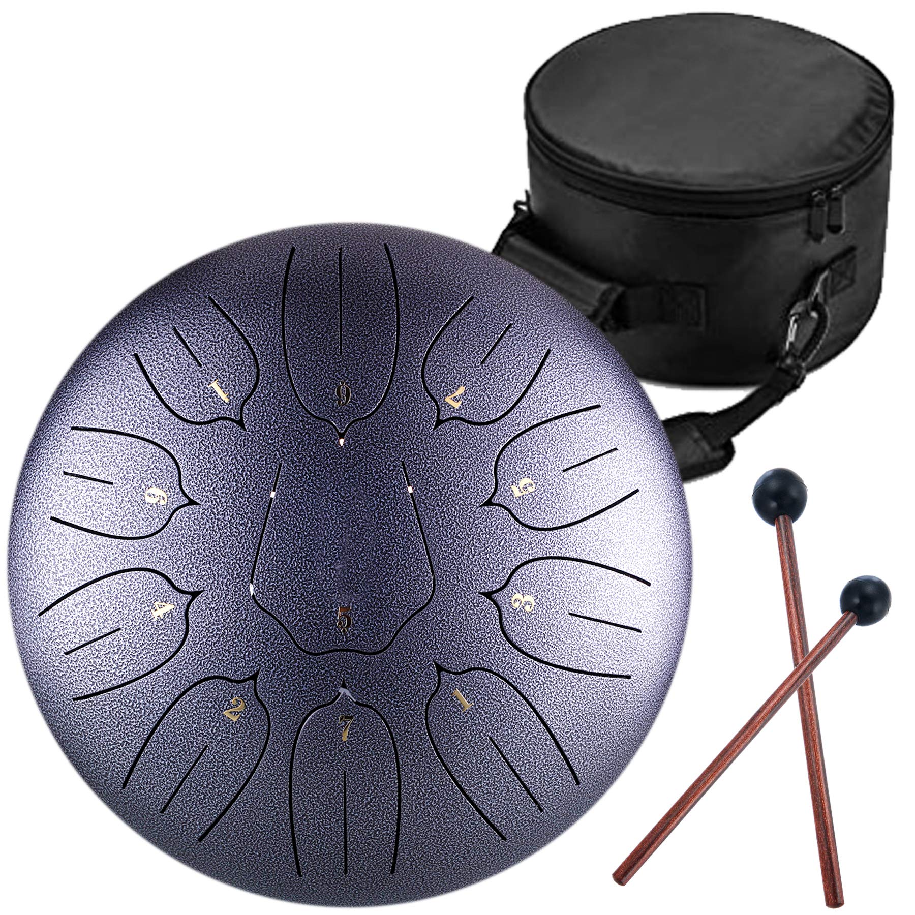 Buy Lotus Handpan Tongue Drum 11 Notes 10 Inches Chakra Tank Drum Steel ...