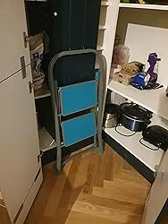 Beldray LA024510TQ 3 Step Ladder - Non-Slip Folding Ladder, Approx 2.5m ...