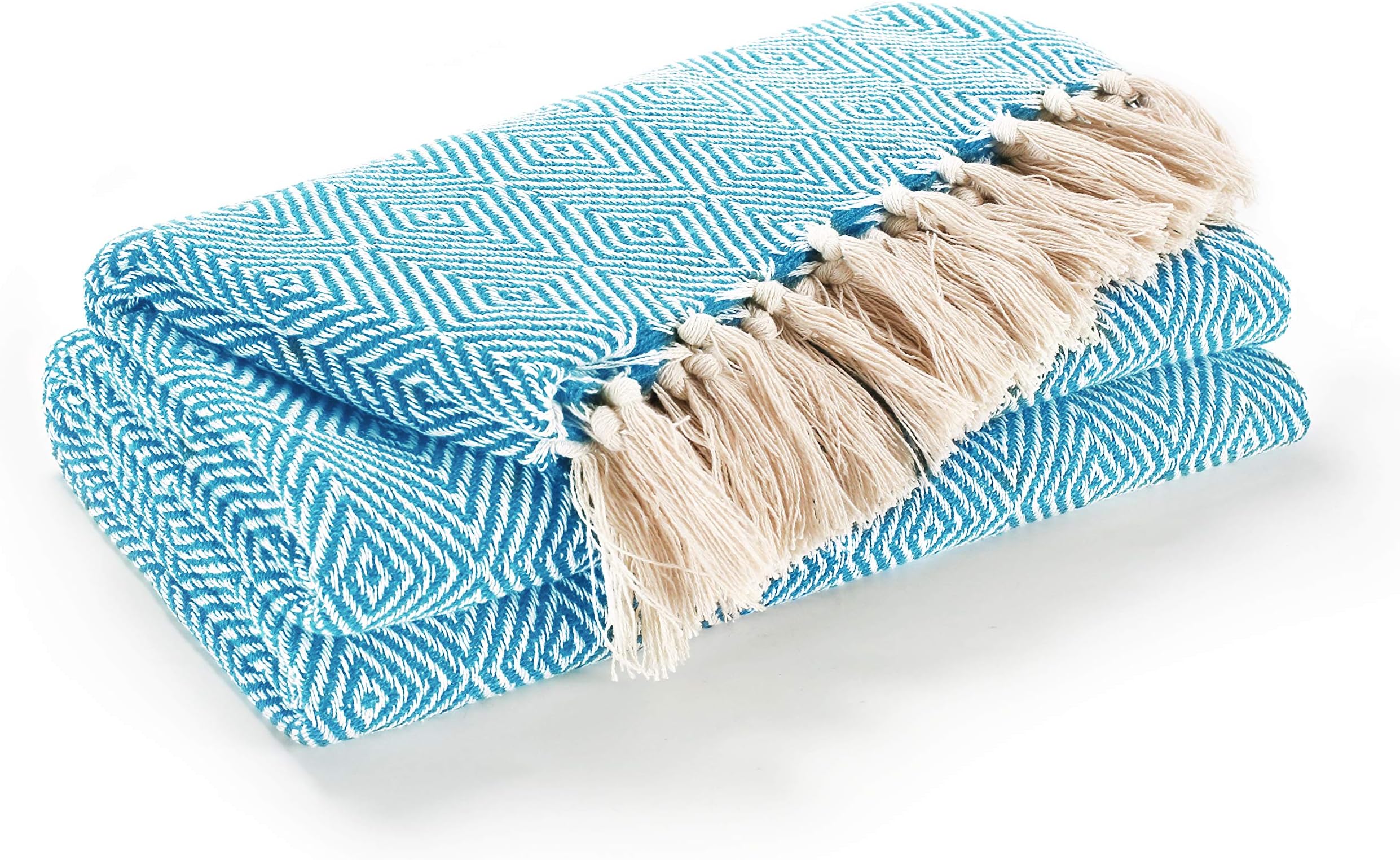 EHC Highland Cotton Large Throw For Sofa,Double Bed,Armchair, 150cm x ...