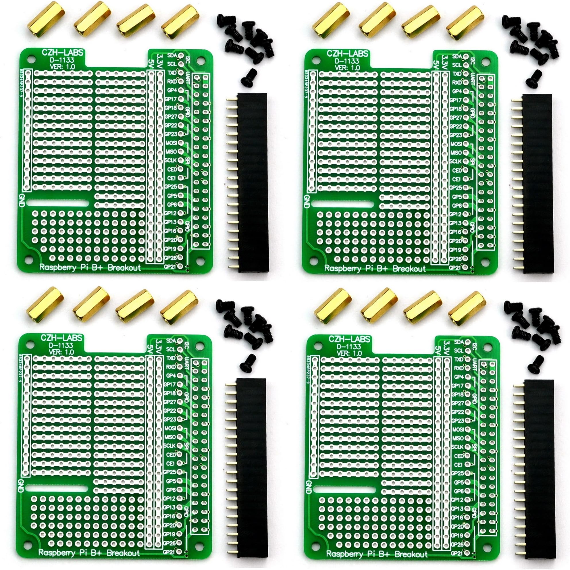 Amazon.com: CZH-LABS Electronics-Salon 4X Prototype Breakout PCB Shield ...