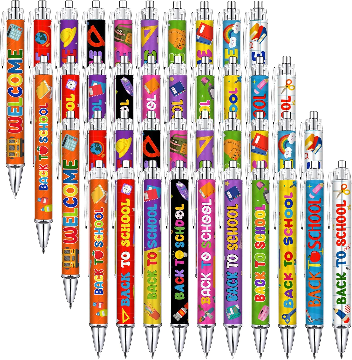 Amazon.com : Zoyeven 60 Pcs Welcome Back To School Pens First Day of ...