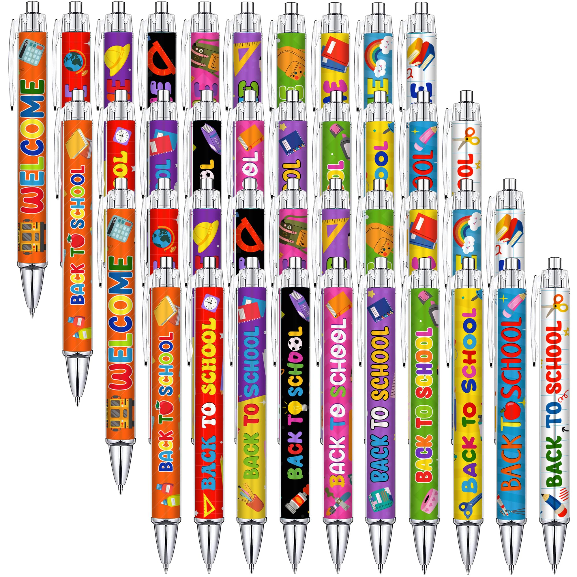 Amazon.com : Zoyeven 40 Pcs Welcome Back To School Pens First Day of ...