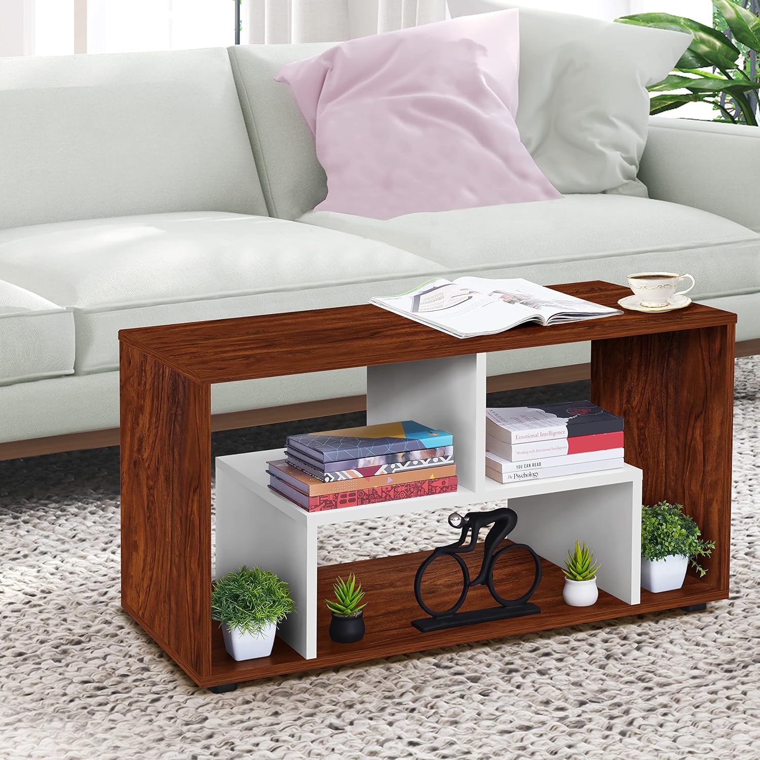 ABOUT SPACE Coffee Table - Teapoy/Tea Table with Storage - Centre Table ...