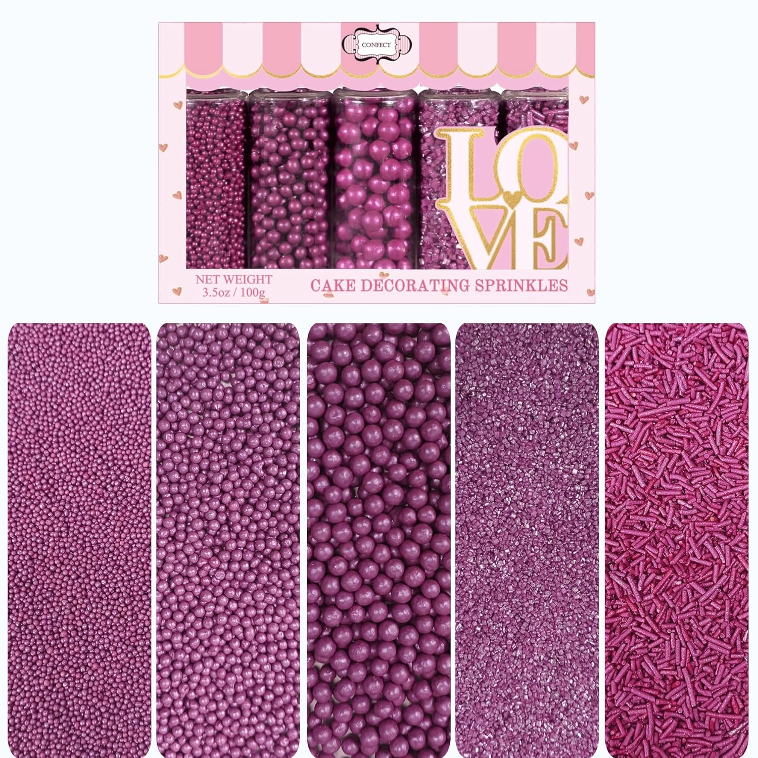 Amazon.com: Confect Sprinkles for Cakes & Cupcakes – Birthday Sprinkles ...