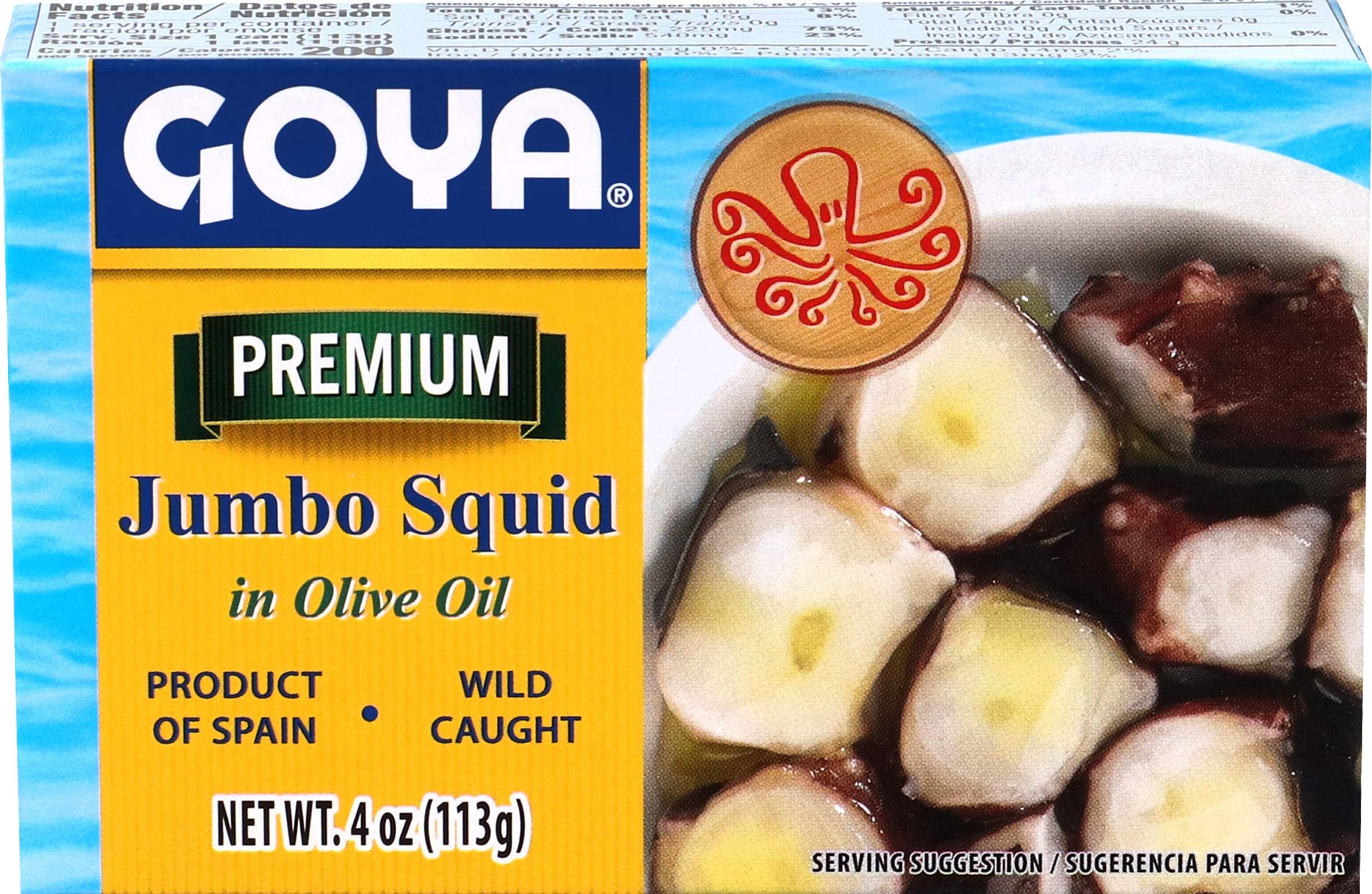 Amazon.com: Goya Calamares Tinta Squid, 4 oz. (Pack of 3 : Grocery ...