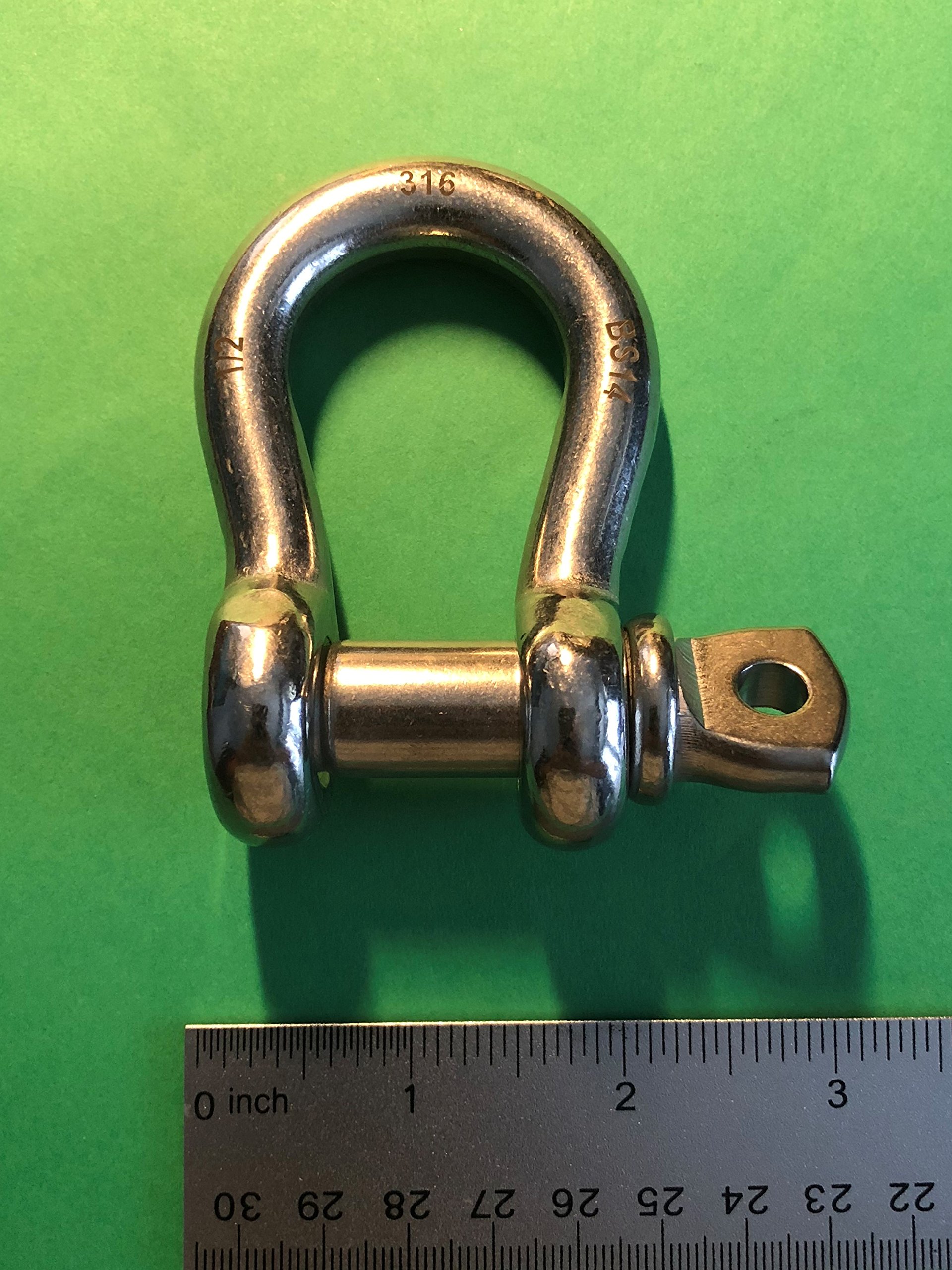 316 Stainless Steel Shackle 316 Stainless Steel Bow Shackle - 1" Forged ...