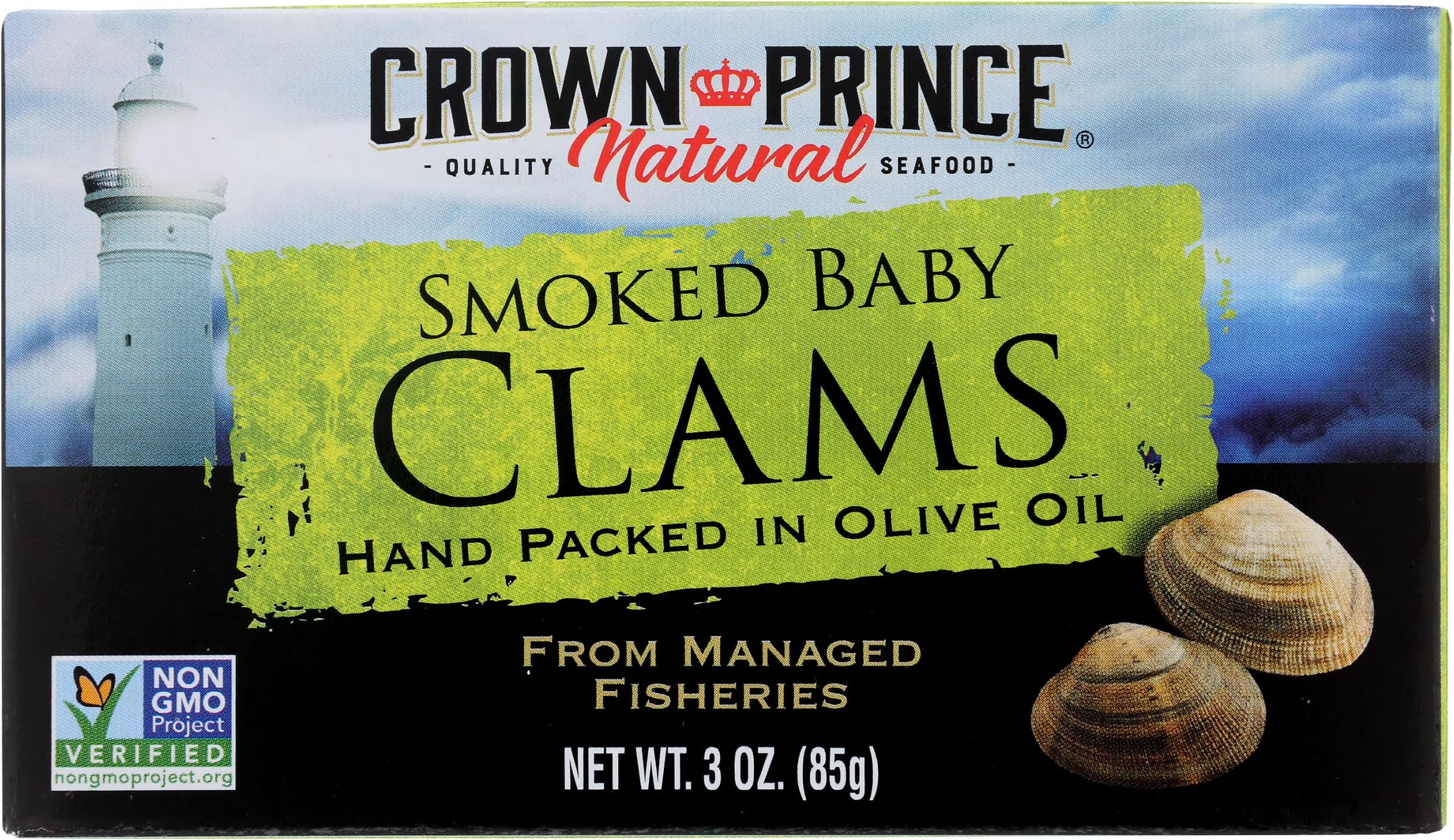 Amazon.com: Crown Prince Natural Smoked Baby Clams in Olive Oil, 3 ...