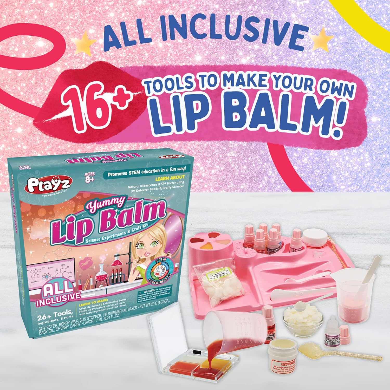 Buy Playz Yummy Lip Balm Makeup Arts & Craft Kit to Create Fruity ...