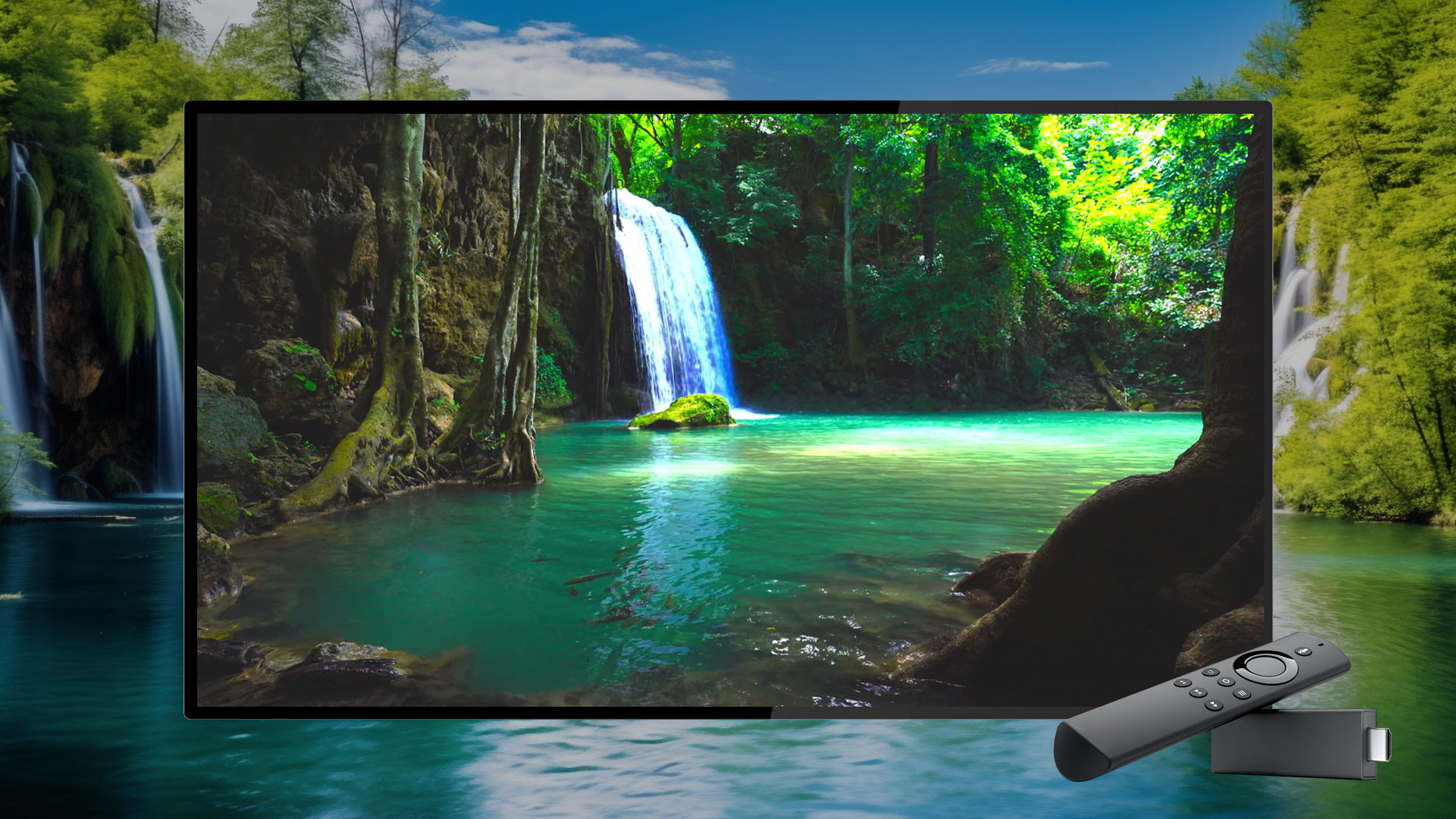 Protetor de tela Serene Waterfall Screensaver - Música harmoniosa ...