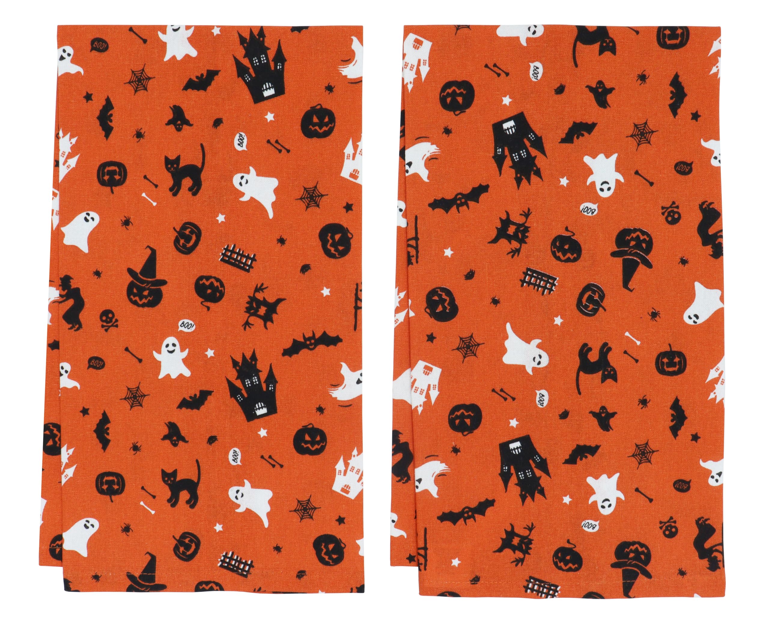 Amazon.com: PurpleEssences Cotton Halloween Kitchen Towels, Set of 2 ...