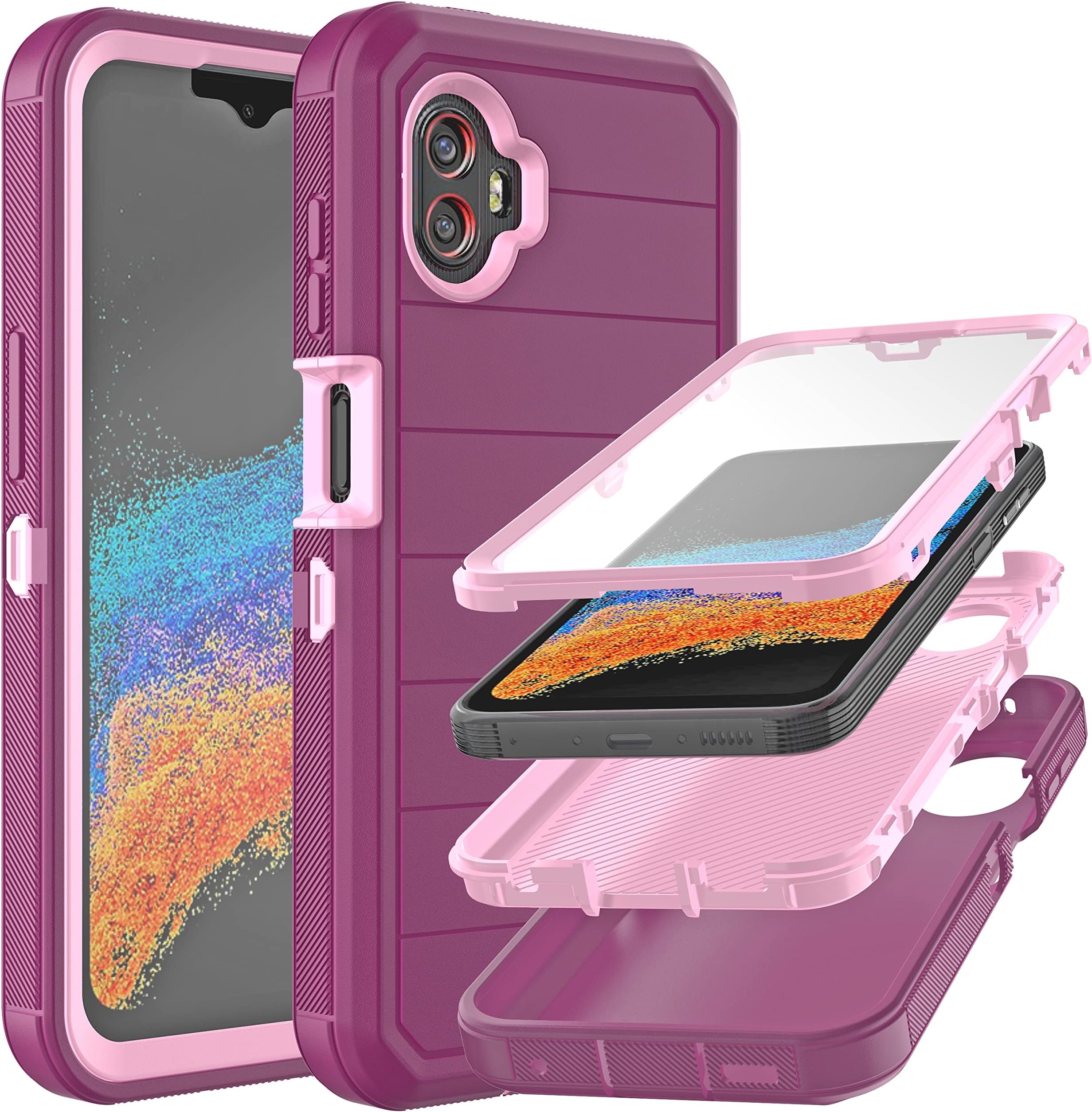 Amazon.com: for Galaxy Xcover 6 Pro Case with Built in Screen Protector ...
