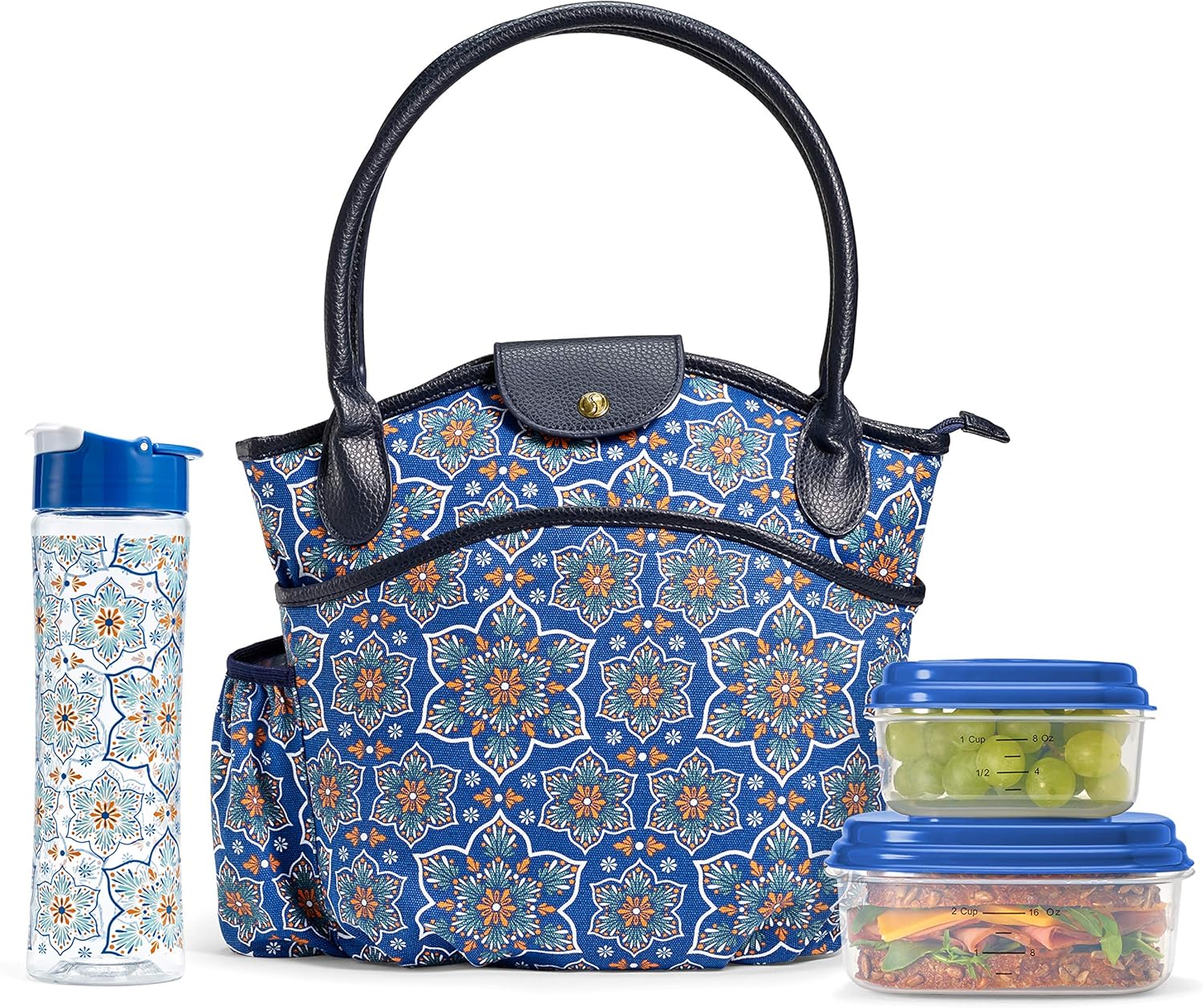Amazon.com: Fit & Fresh Insulated Lunch Bag Kit, includes BPA-Free ...