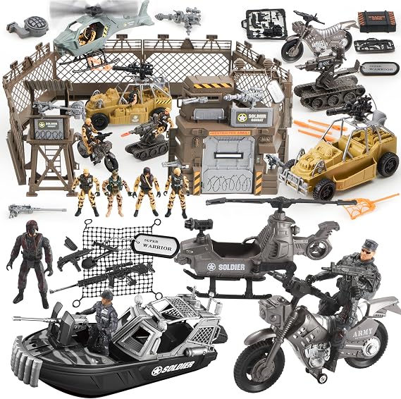 Amazon.com: JOYIN Military Vehicle Toys Set with Military Base ...