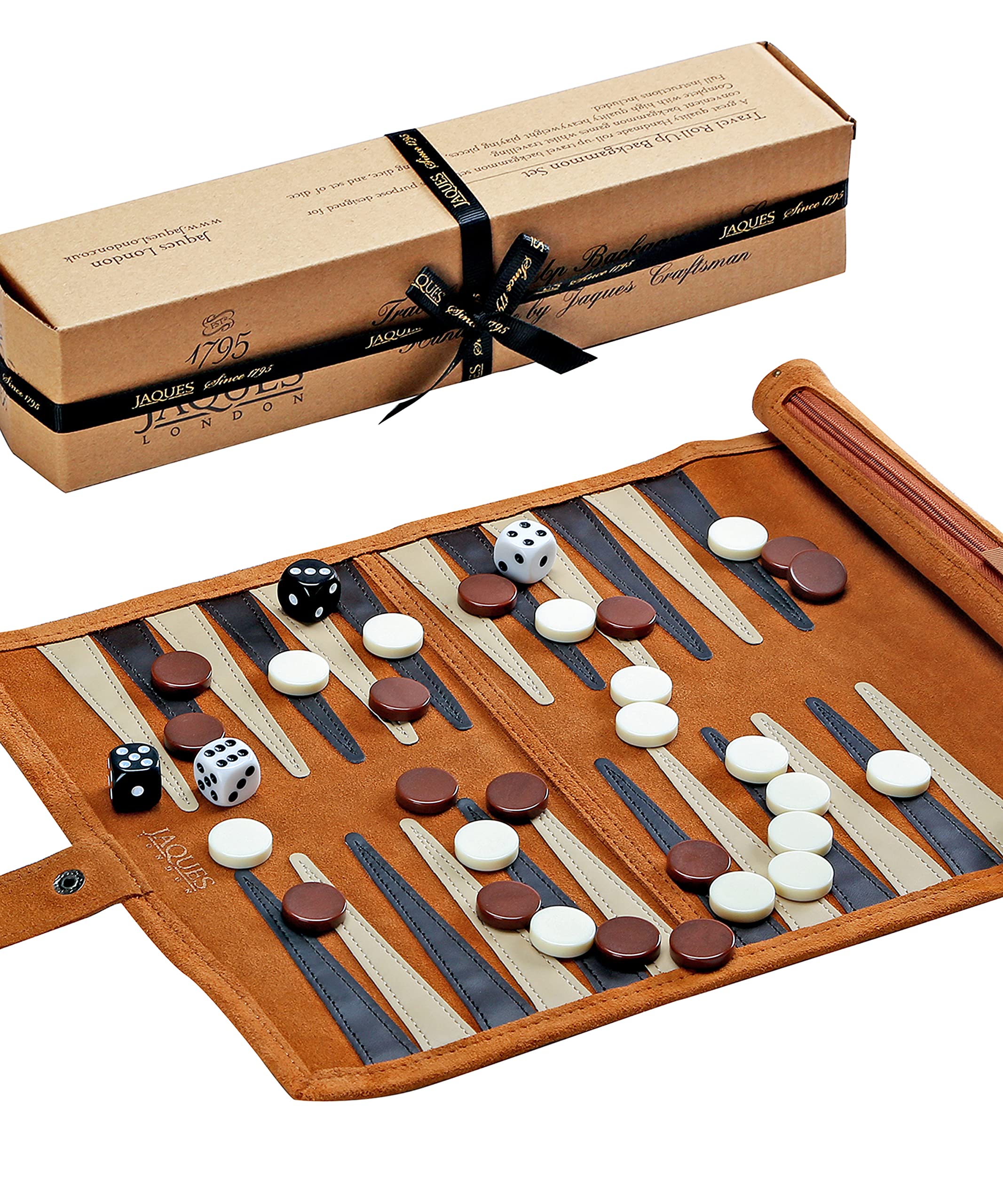 Jaques of London Travel Backgammon Set | Luxury Leather Backgammon ...