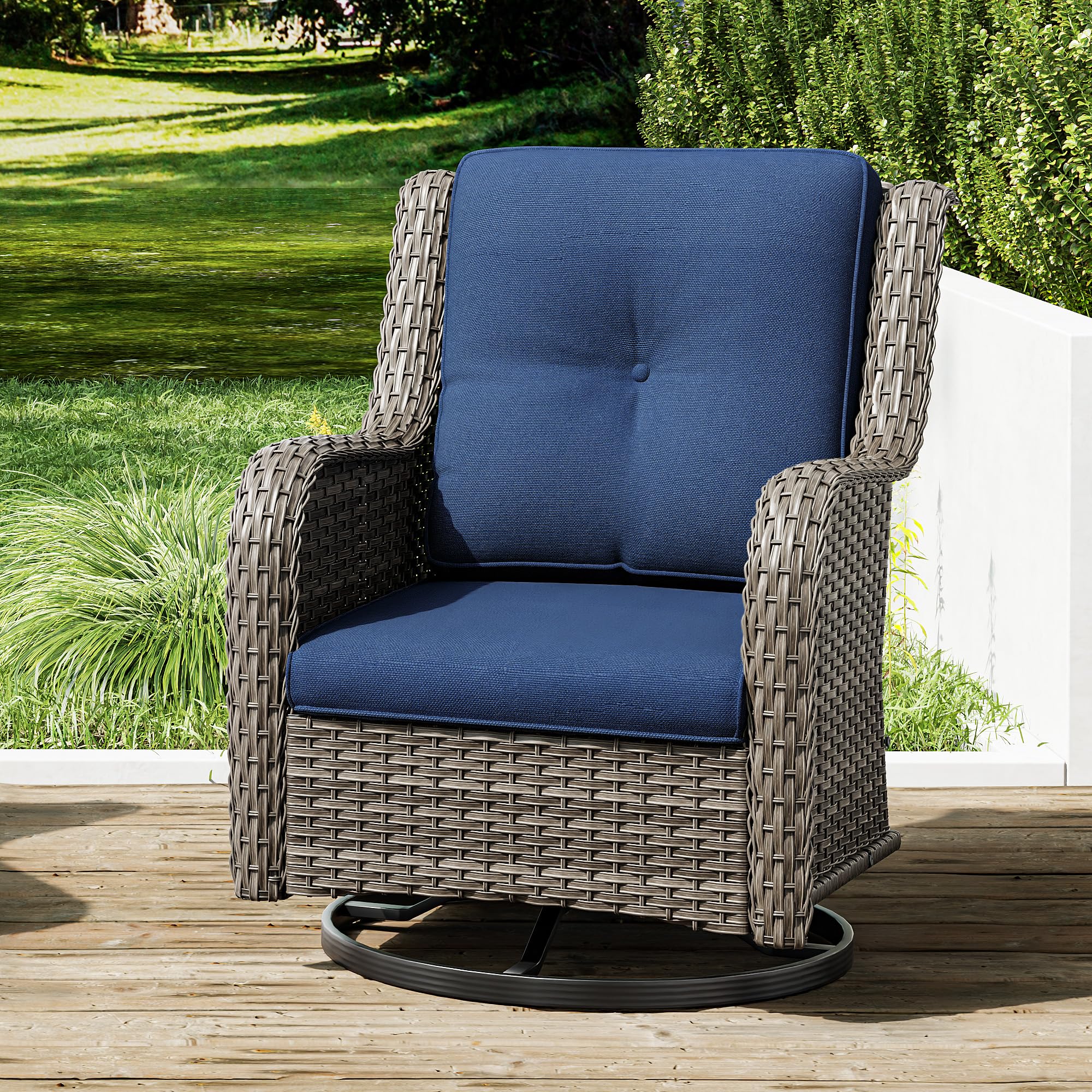 Amazon.com: Joyside Outdoor Swivel Rocker Patio Chair - Outdoor Wicker ...