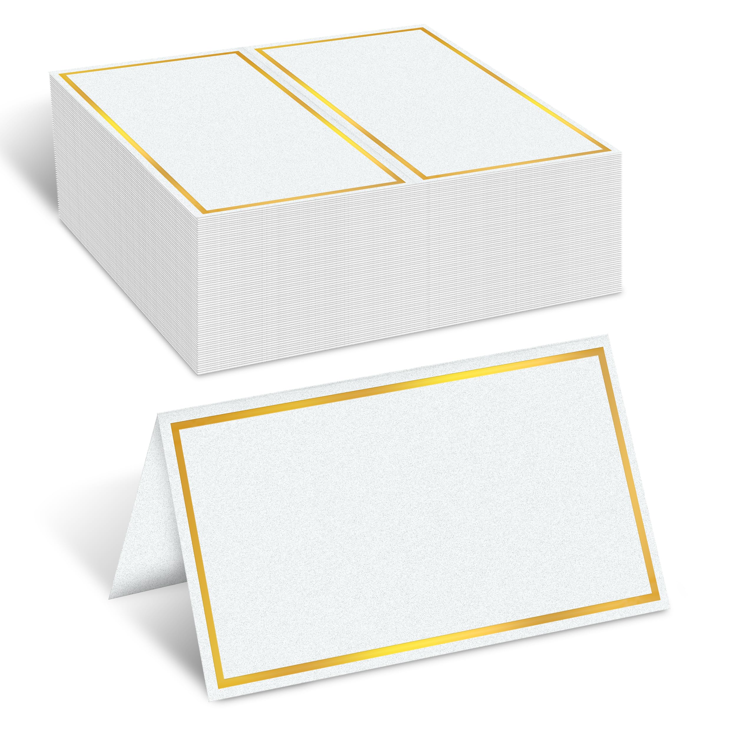 Snapklik.com : AVERZELLA 100 Pack Metallic Table Cards Place Cards Name ...