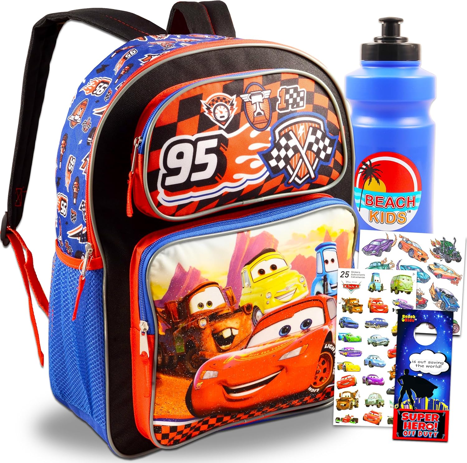 Amazon.com | Disney Cars Backpack for Kids - Bundle with 16" Disney ...