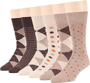 Amazon.com: 7BIGSTARS KINGDOM Men's Dress Socks Cotton -6 pack ...