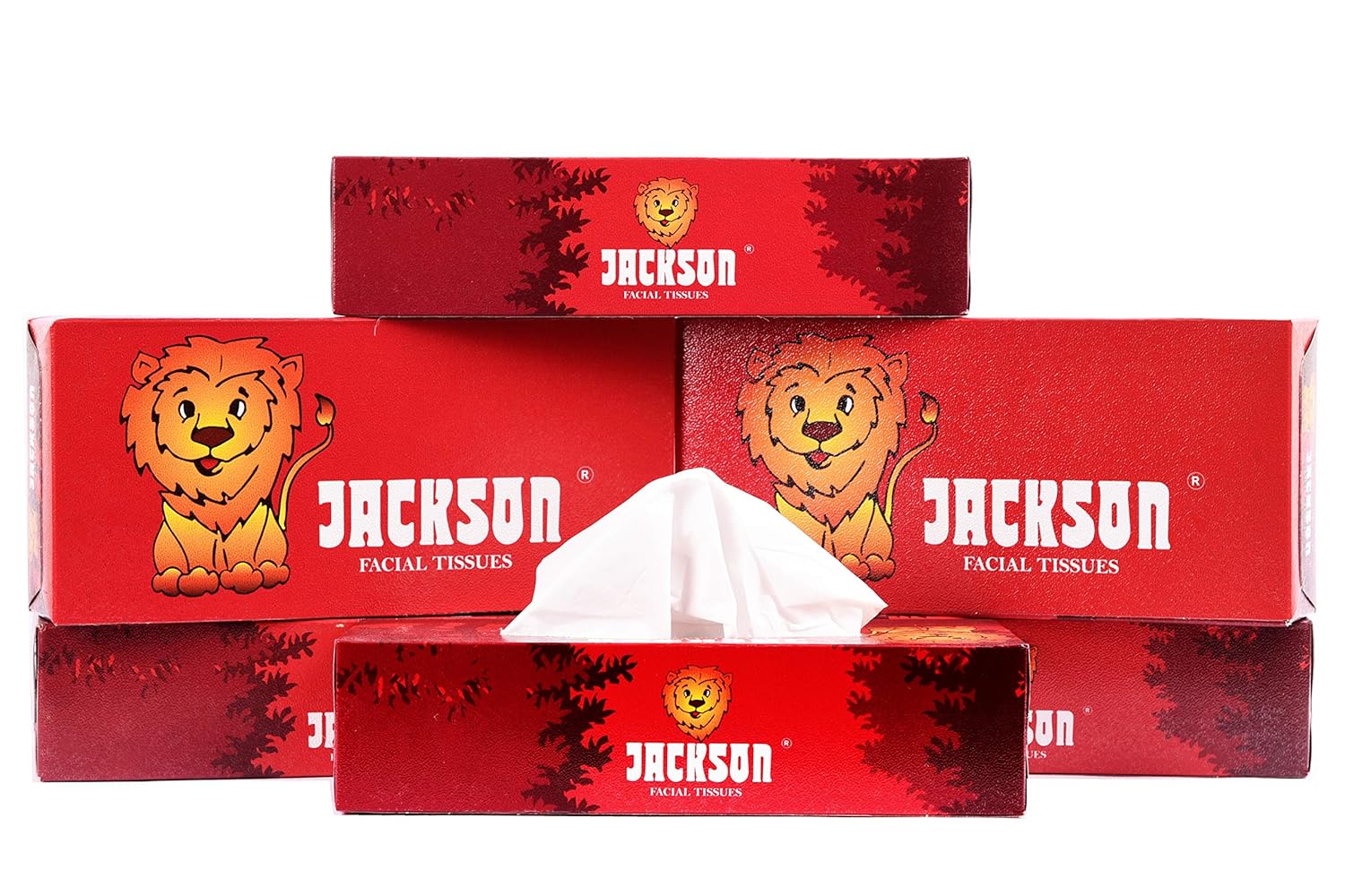 Jackson Facial Tissue Paper Lion Box (Box of 6) 100 Pulls per Box ...