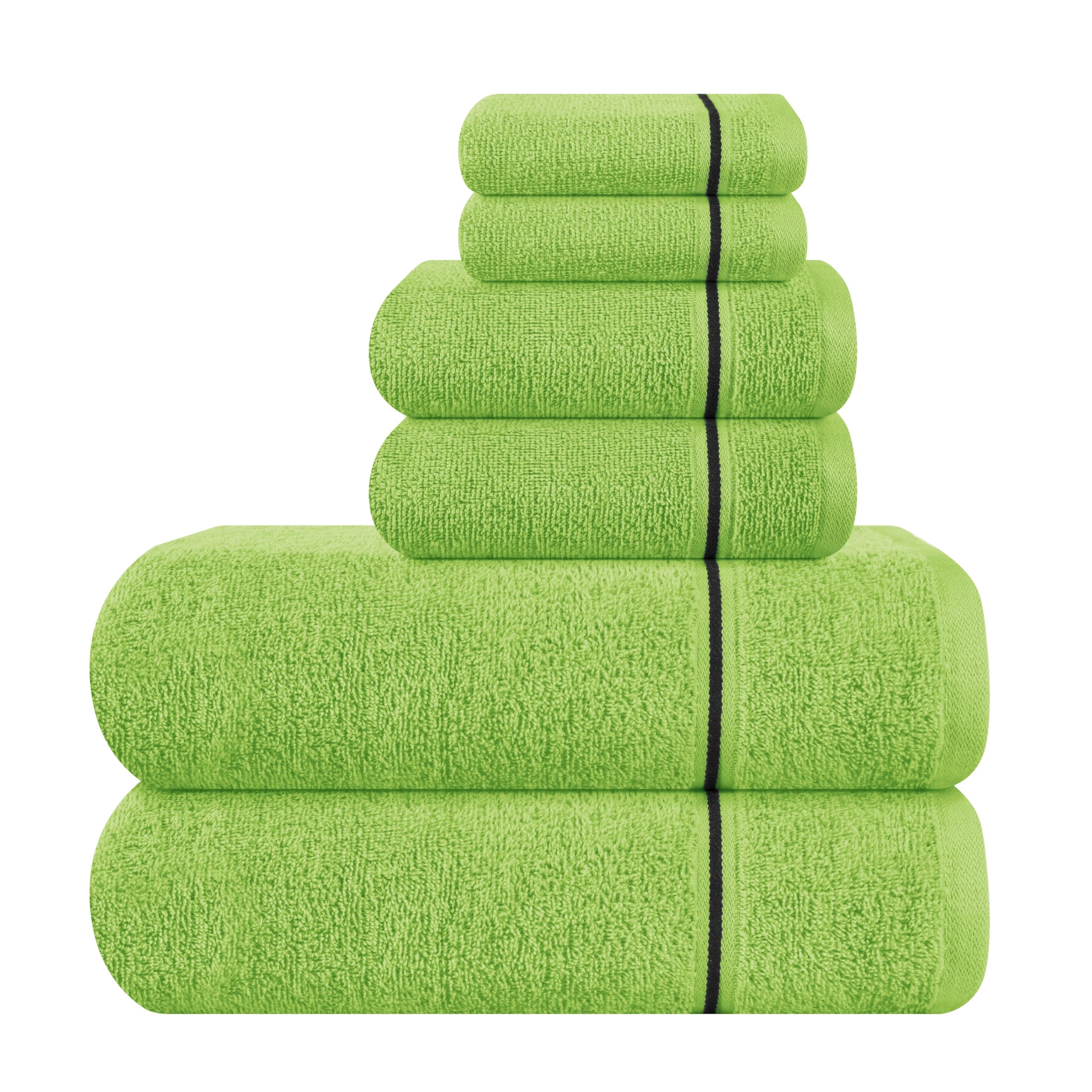 Amazon.com: MyOwn Ultra Soft 6 Pack Cotton Towel Set, Contains 2 Bath ...
