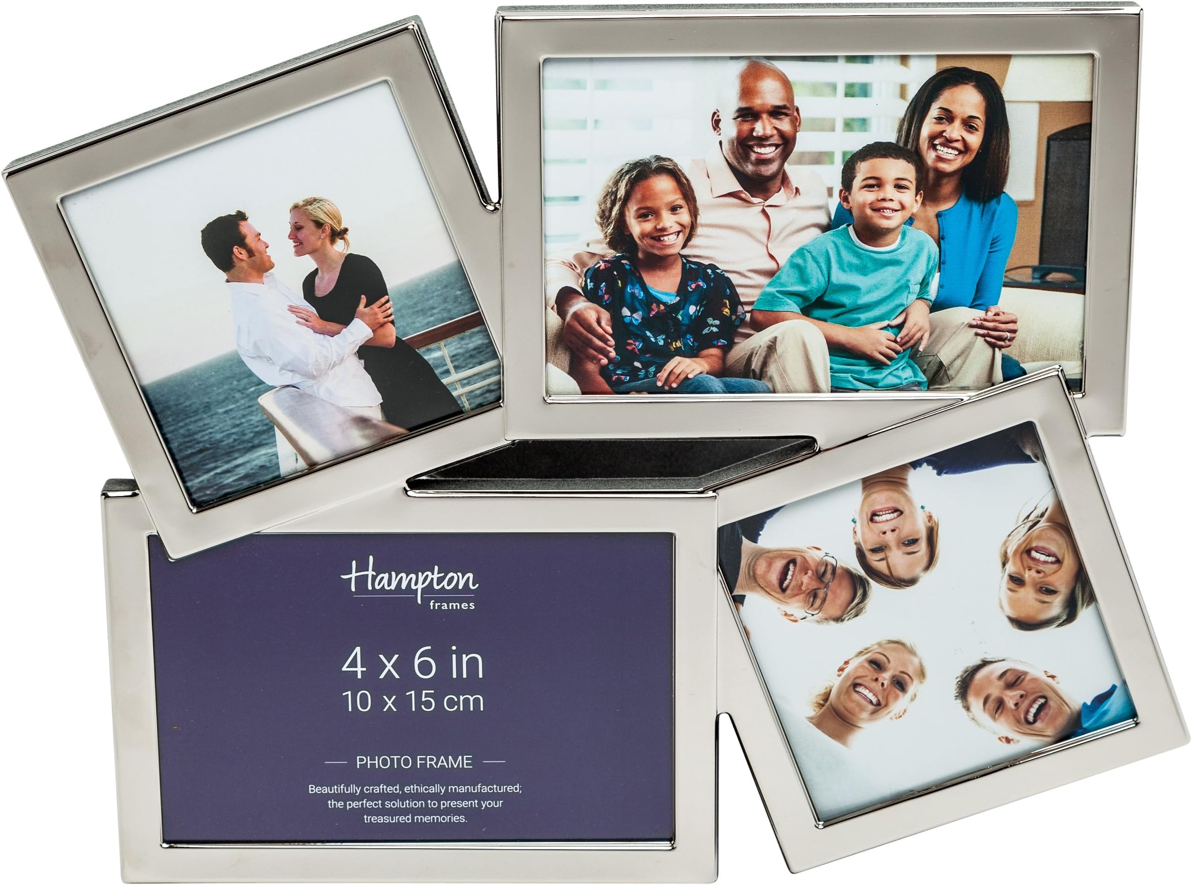 Shudehill Giftware Silver 4 Photo Multi Picture Frame : Amazon.co.uk ...