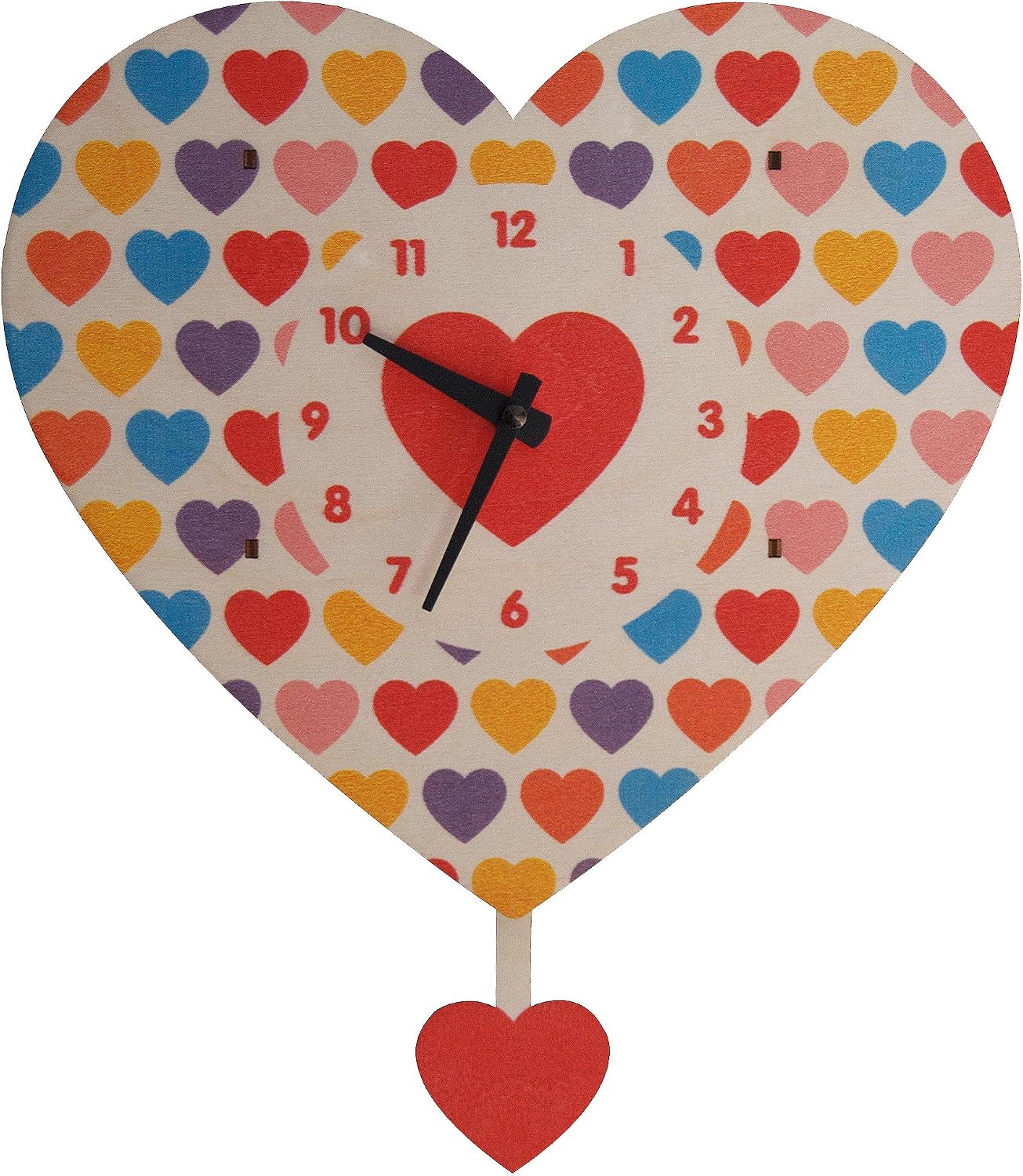 Amazon.com: Modern Moose PCPEN043 Heart Pendulum Wall Clock : Home ...