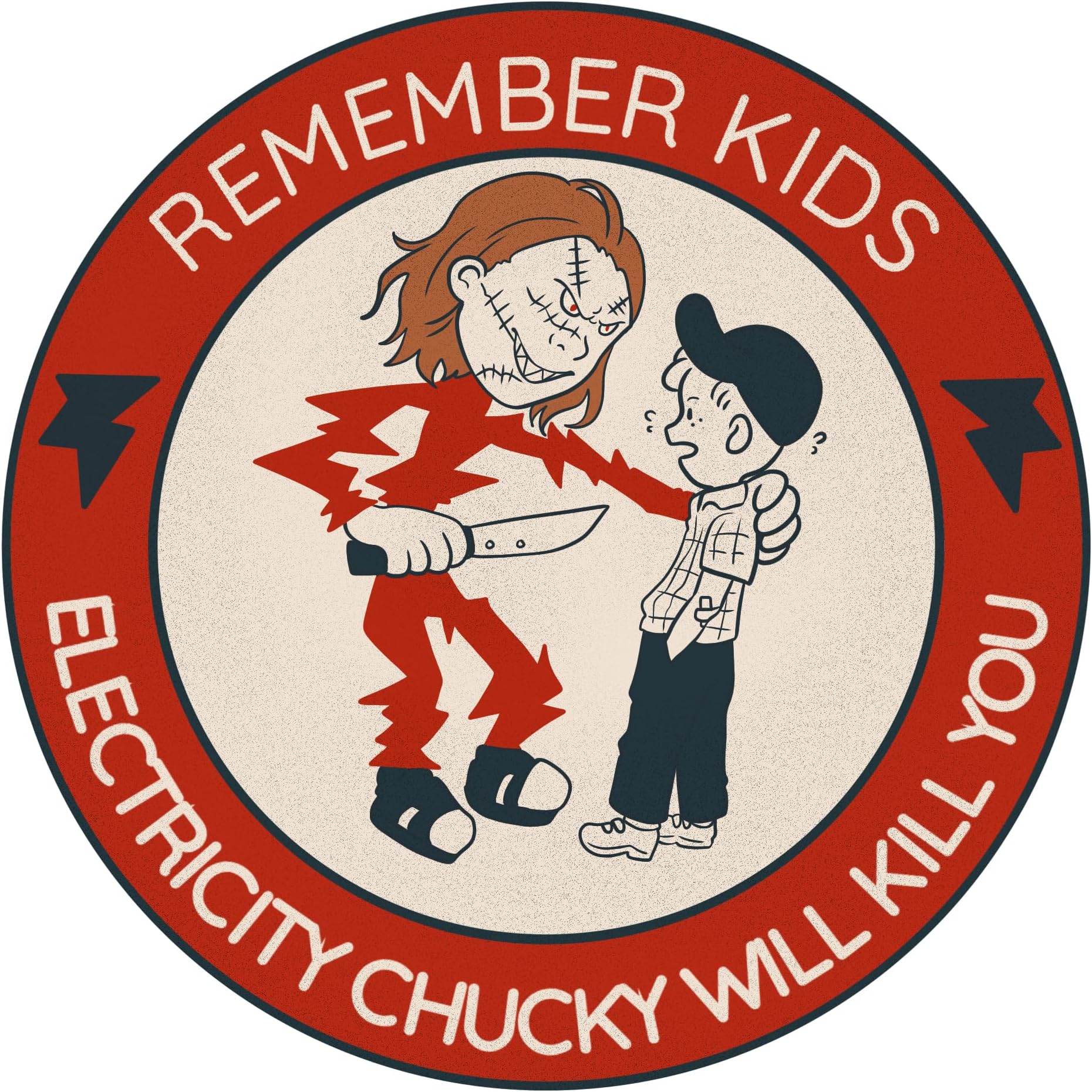 Amazon.com: 8 Pack Remember Kids Electricity Will Kill You Stickers 3 ...