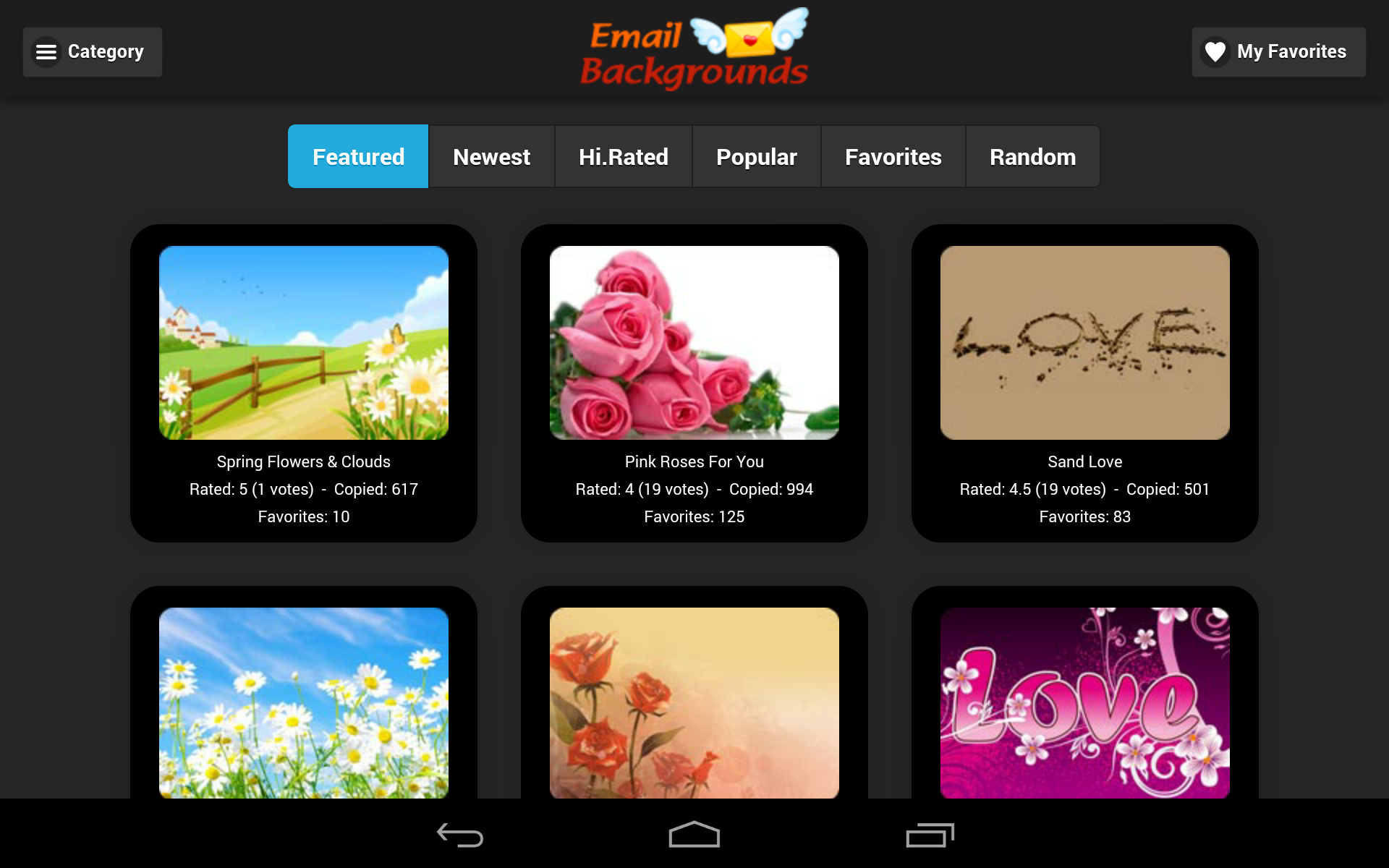 Email Backgrounds - App on Amazon Appstore