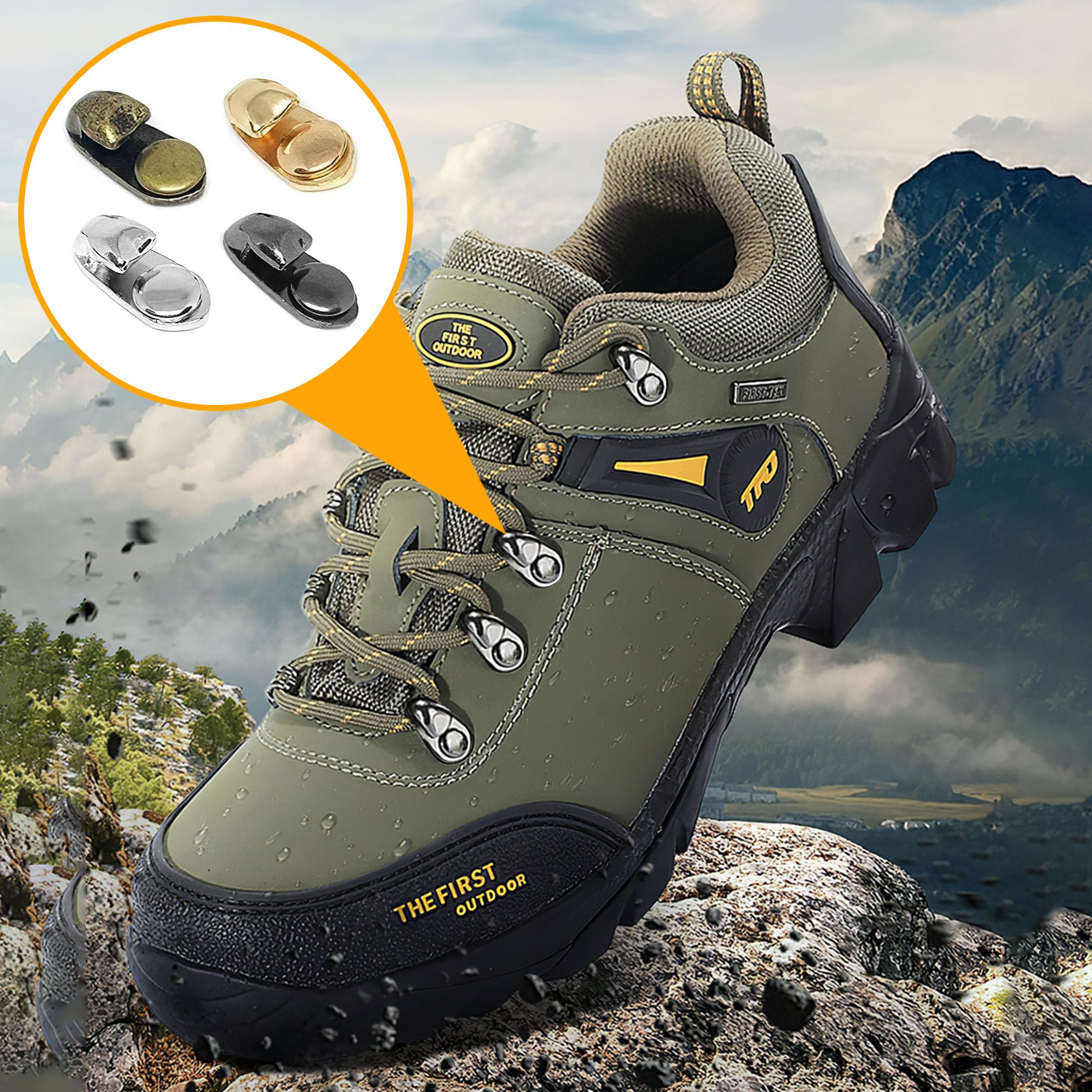 Snapklik.com : INKNOTE 40 Sets Boot Lace Hooks Shoelace Buckles Boot ...